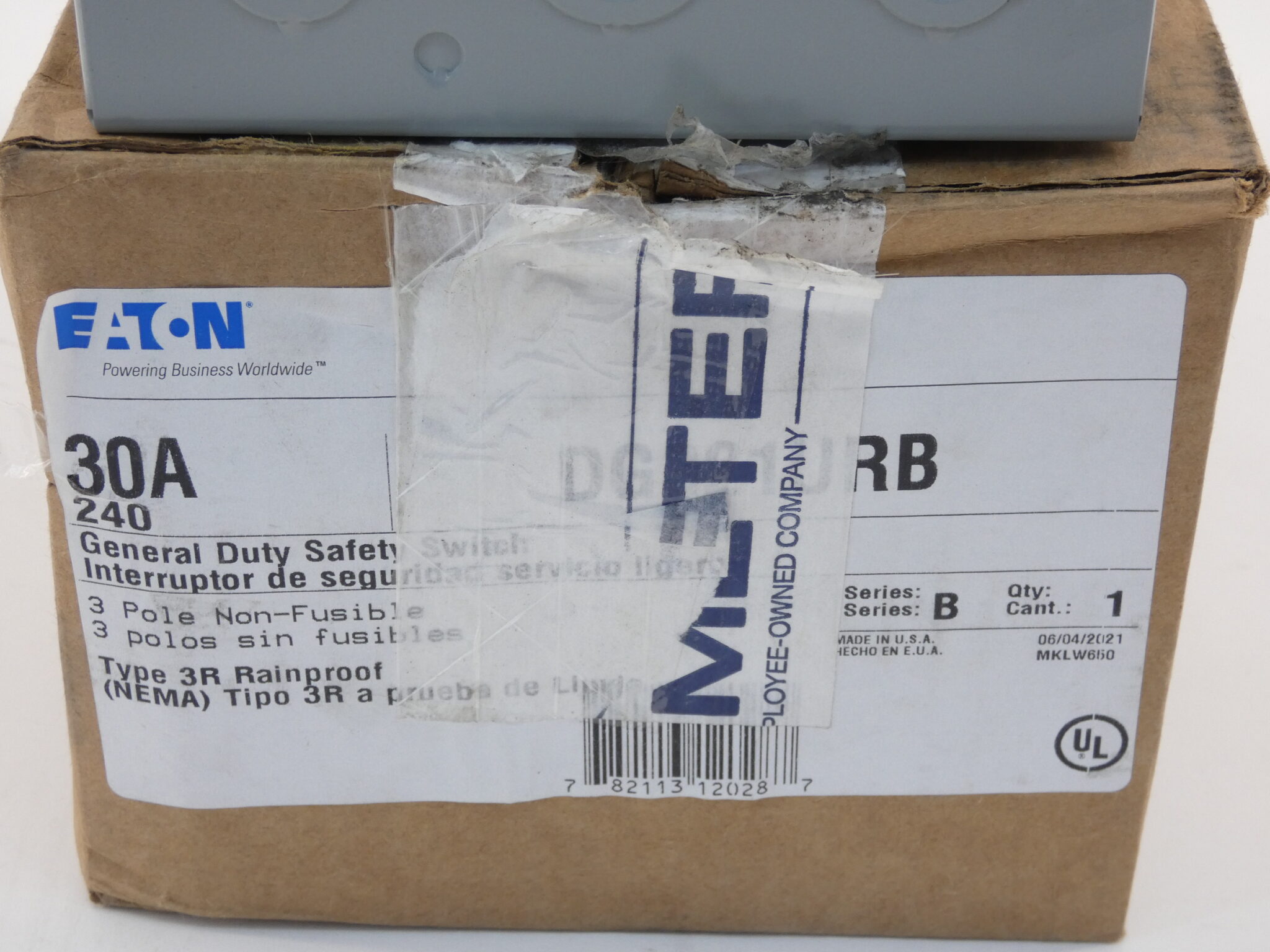 Eaton DG321URB General Duty Safety Switch, 30A, 3P – GPM Surplus