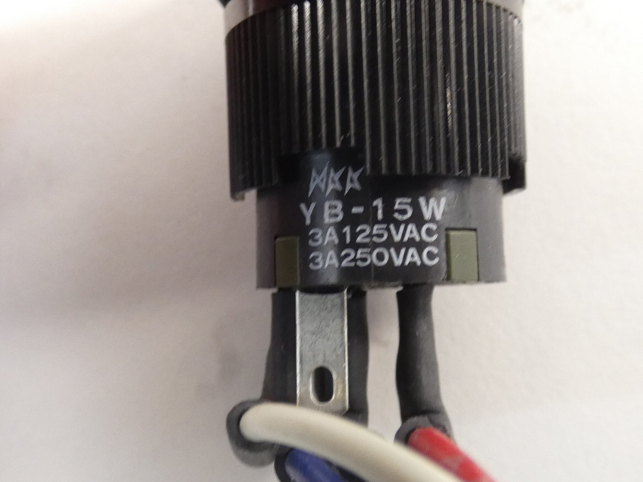 *Lot of 8* NKK YB-15W Red Pushbutton Switch, 3A, 125/250VAC – GPM Surplus