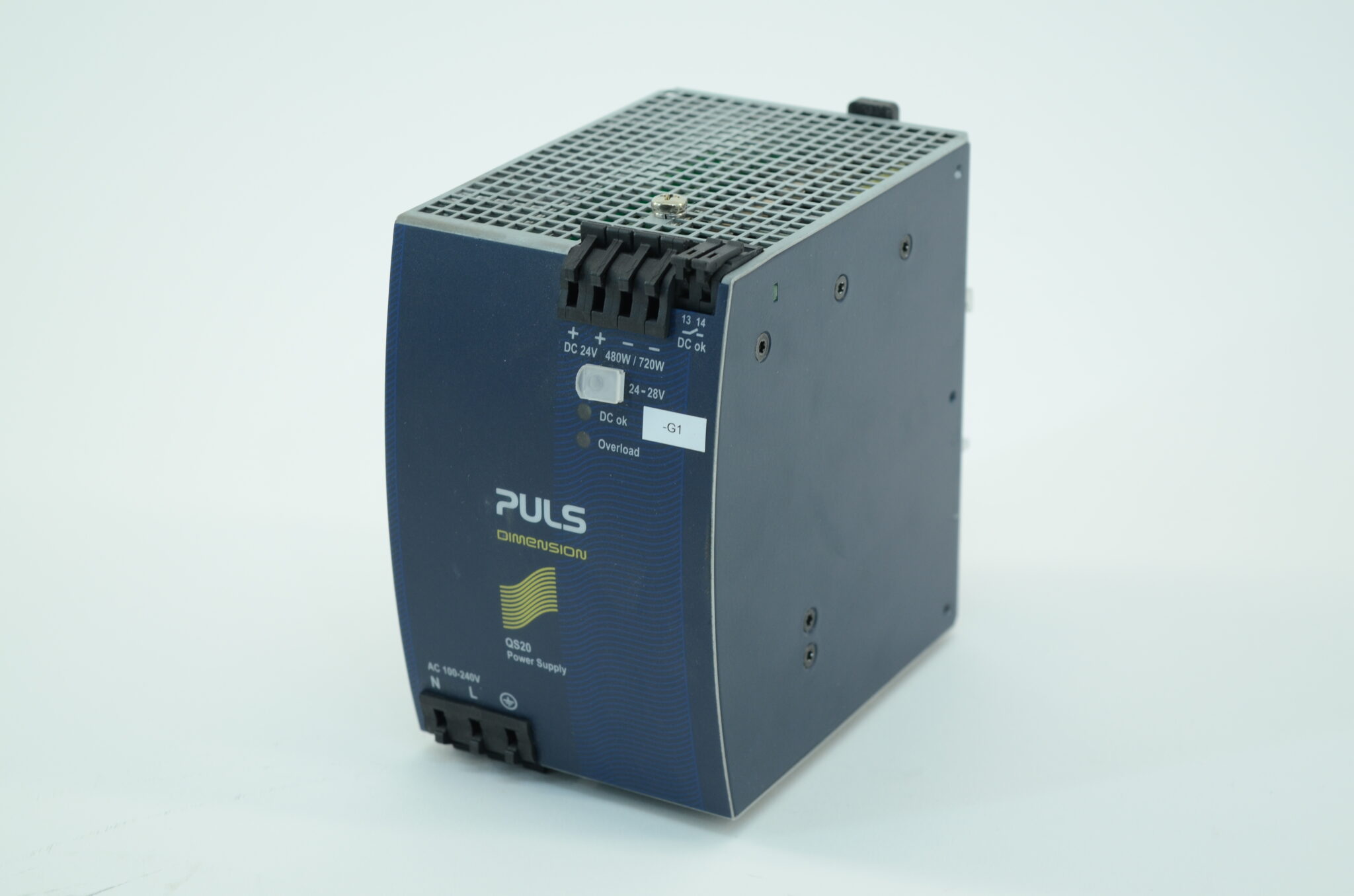 Puls QS20.241 Power Supply, 480W, 1PH, 24V, 20A – GPM Surplus