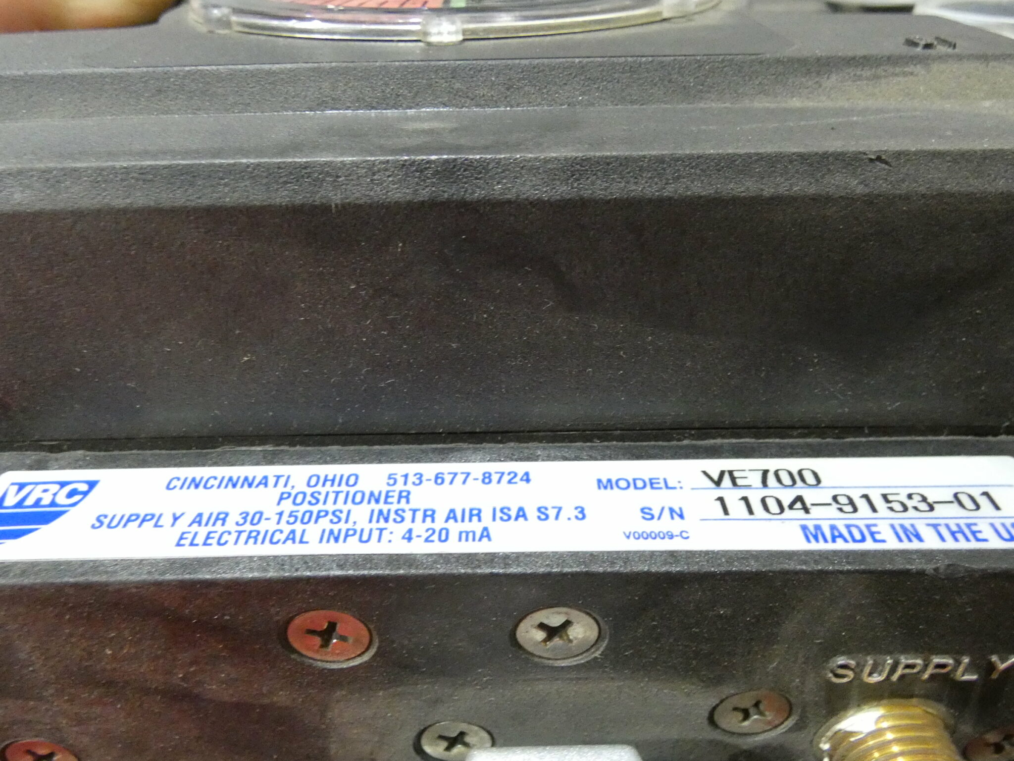VRC VE700 Electro Pneumatic Valve Positioner, Hayward 1″ True Union ...