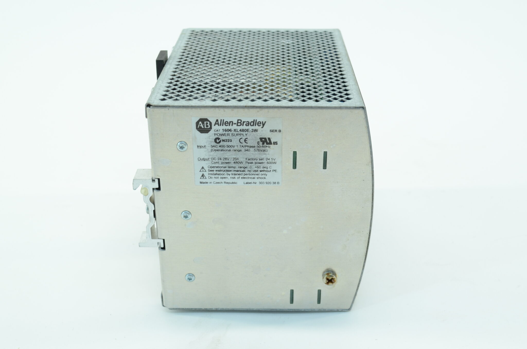 Allen-Bradley 1606-XL480E-3W Power Supply, 400-500V, 24-28VDC, 20A ...