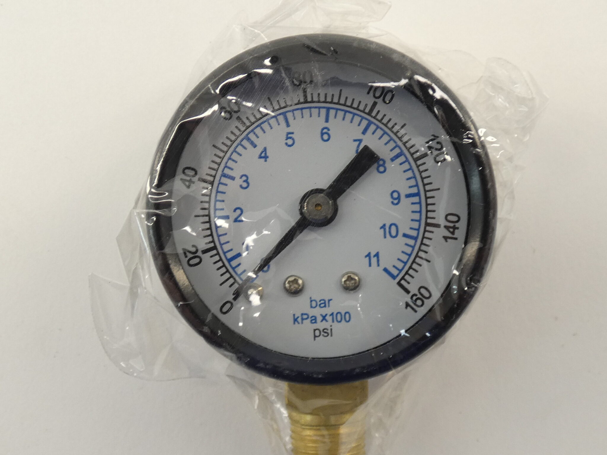 Pressure Gauge, 0-160PSI, 1-1/2″ Face, 1/8″ NPT Bottom Connection – GPM ...