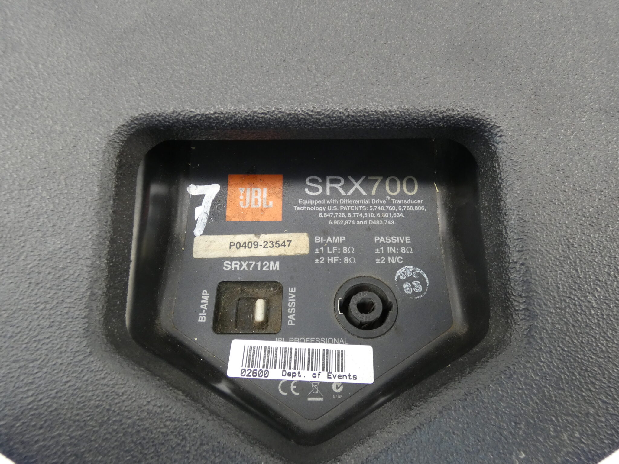 *Pair* JBL SRX712M Speakers, No Power Cords – GPM Surplus