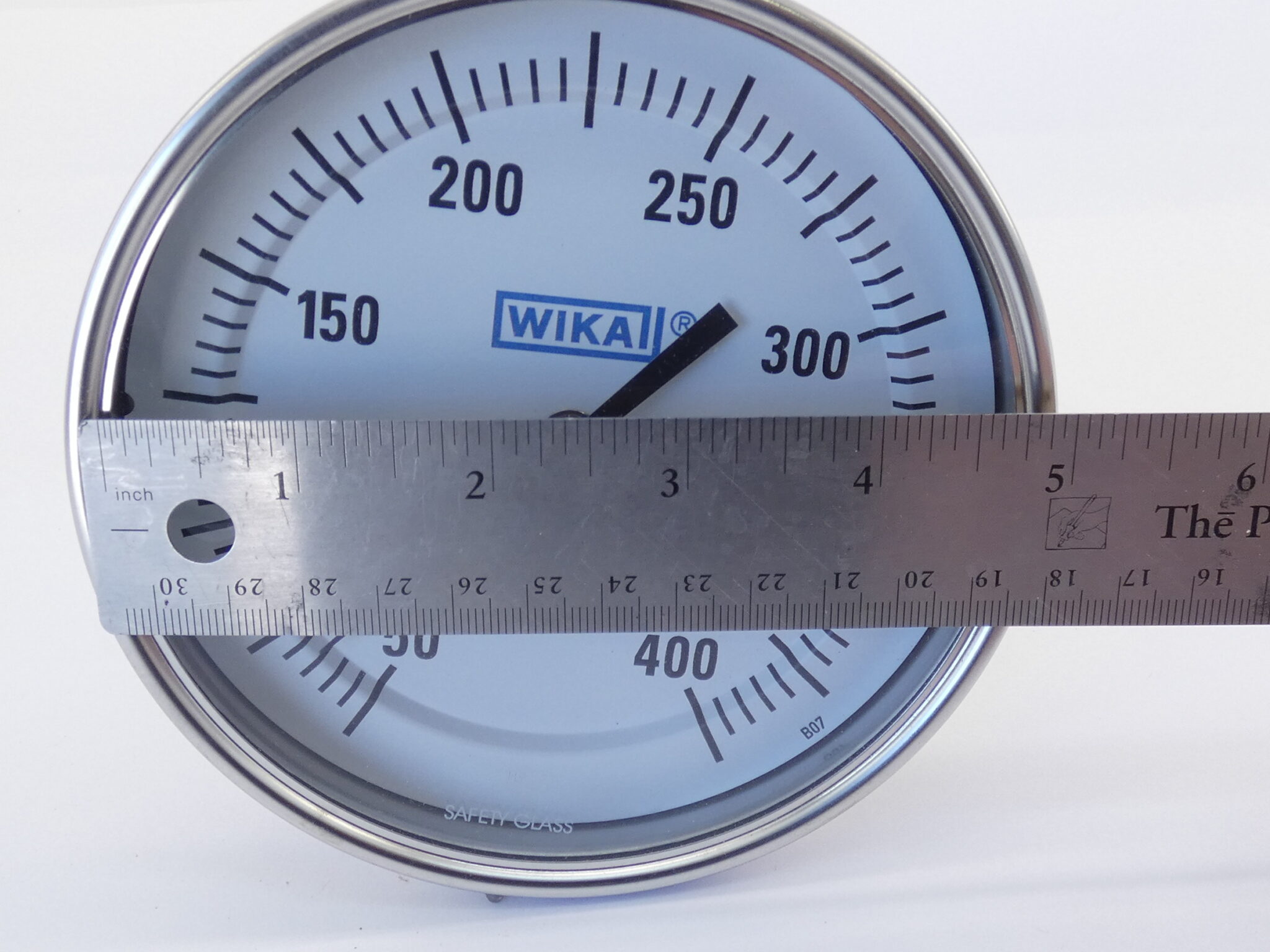 Wika TI.52 Thermometer 50-400F, 5″ Dial Face, 1/2″ NPT, 7″ Stem – GPM ...