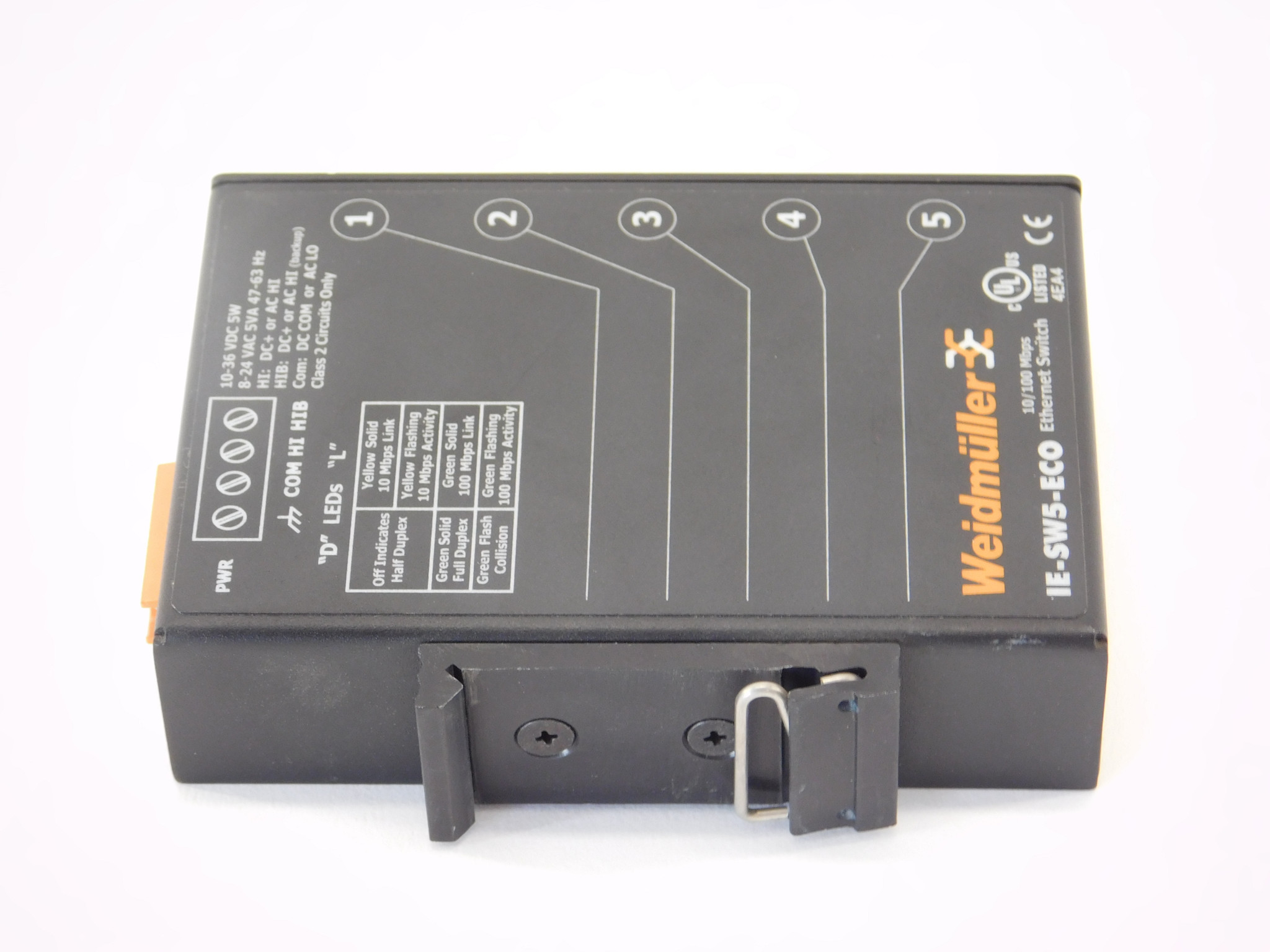 Weidmuller IE-SW5-ECO 10/100 Mbps Ethernet Switch 10/36VDC 5W – GPM Surplus
