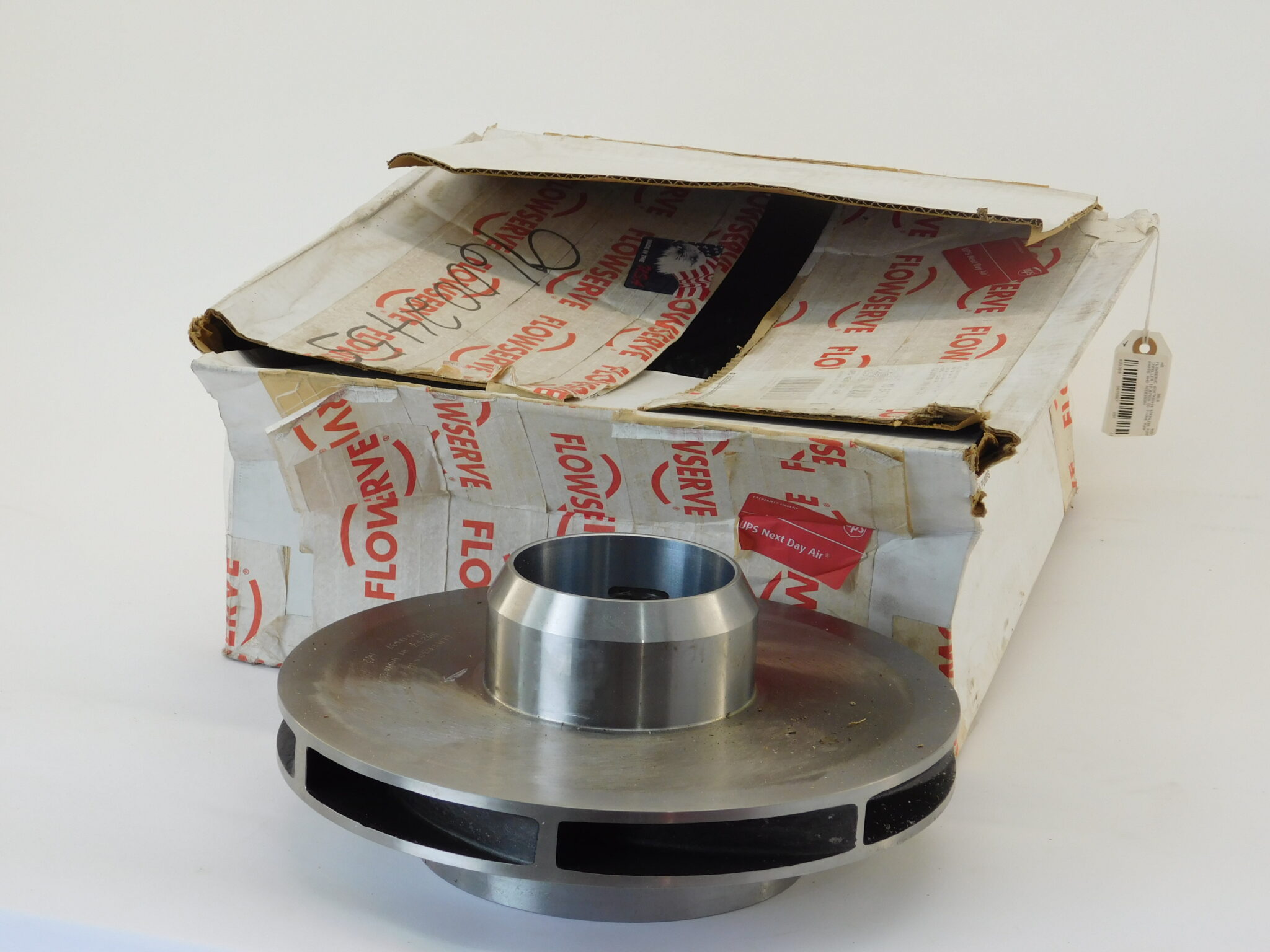 Flowserve Pump Impeller 6CHTA3DX16, 7-Vane, 12.875″ OD, Stainless Steel ...
