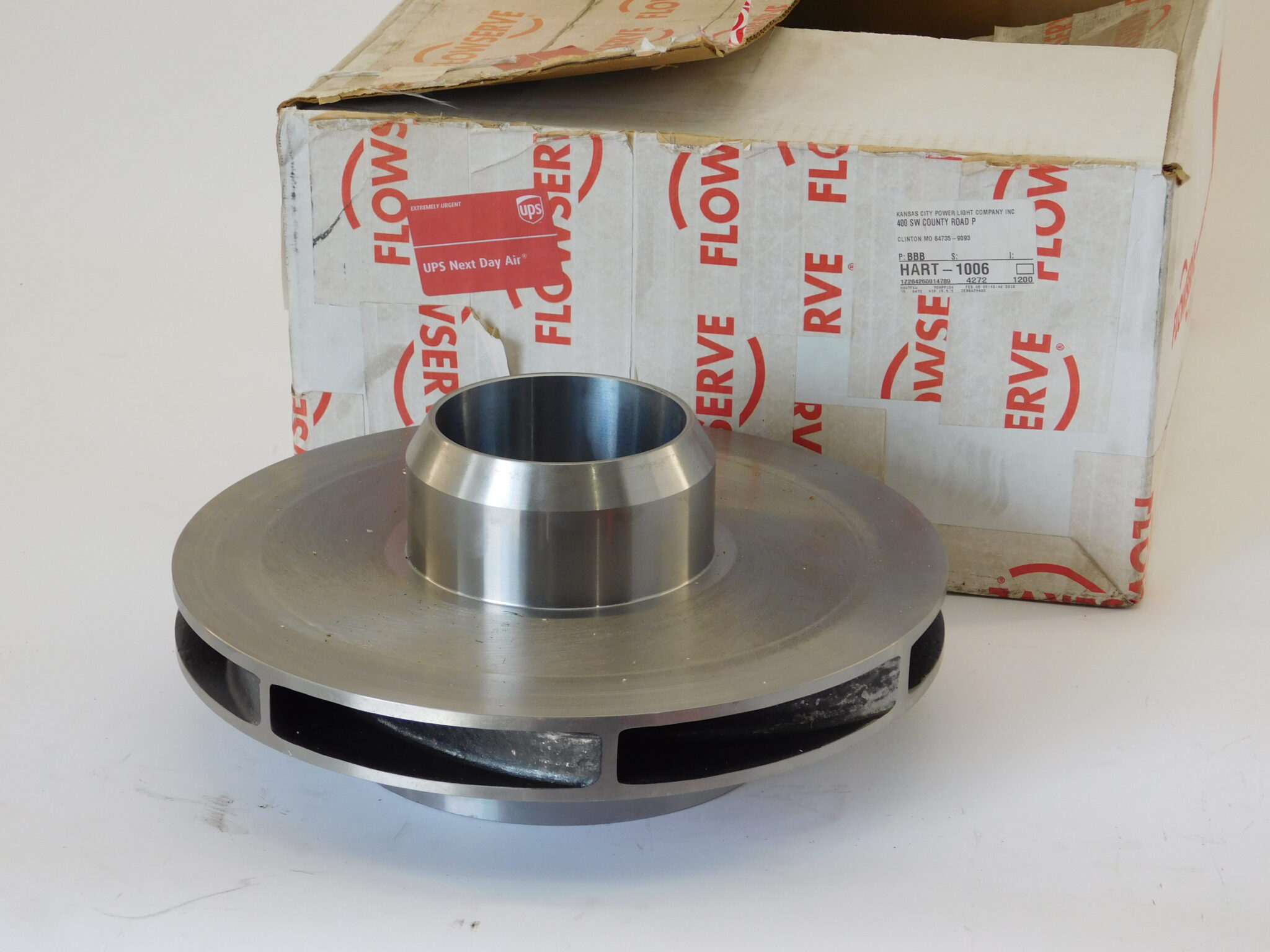 Flowserve Impeller 6CHTA3DX14, 7-Vane, 12.875″ OD, Stainless Steel ...