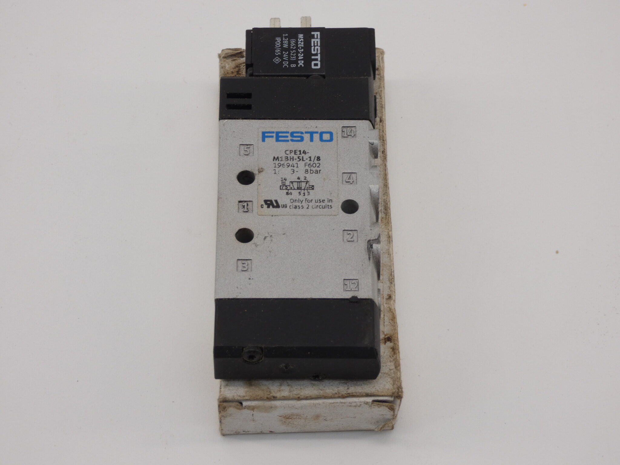 Festo CPE14-M1BH-5L-1/8 Solenoid Valve, 196941, 24V, 8 Bar – GPM Surplus