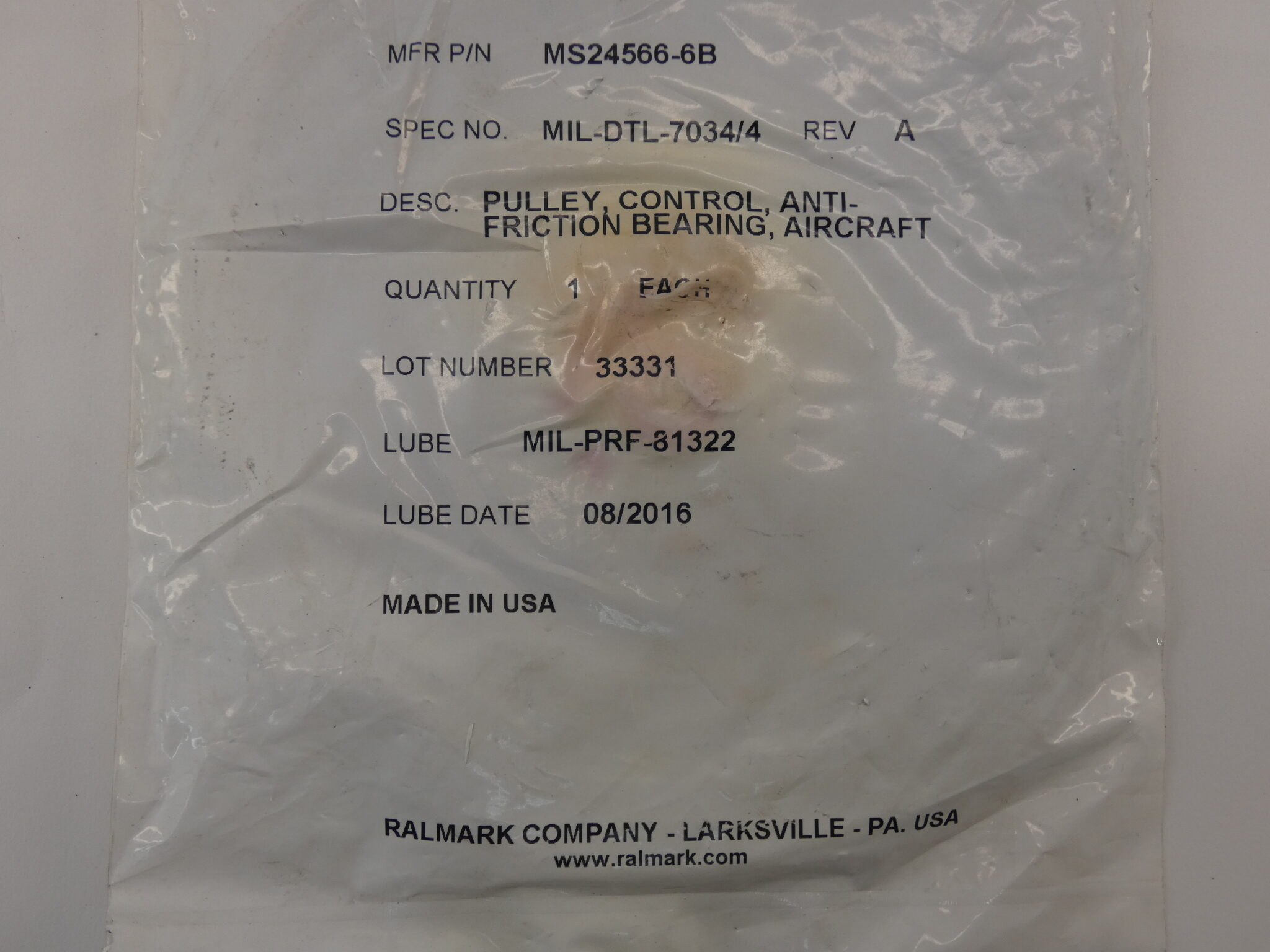 Ralmark MS24566-6B Anti-Friction Wire Rope 6″ Pulley – GPM Surplus