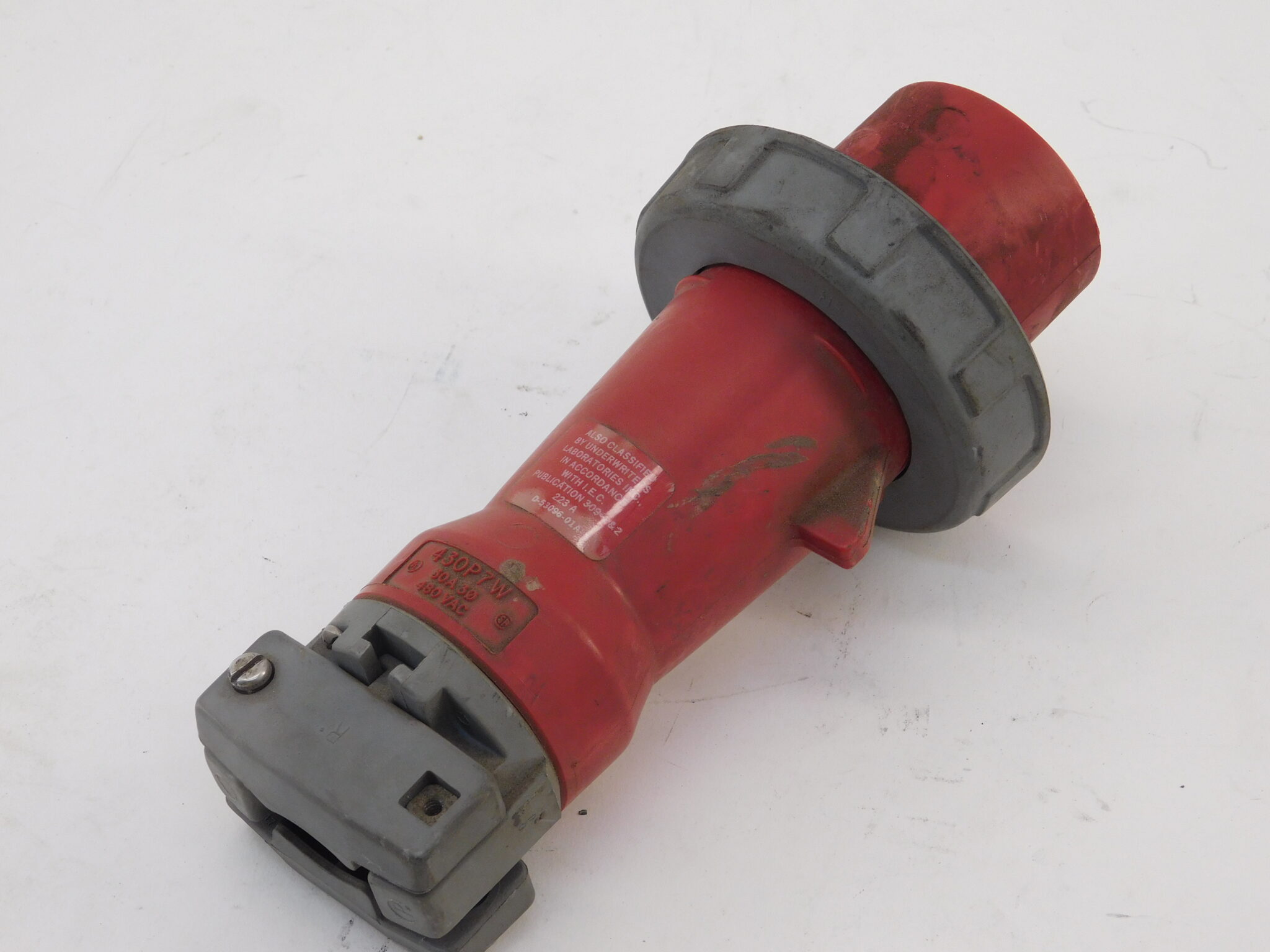 Hubbell 430P7W Male Pin and Sleeve Plug, Connector, 480 VAC, 30A – GPM ...