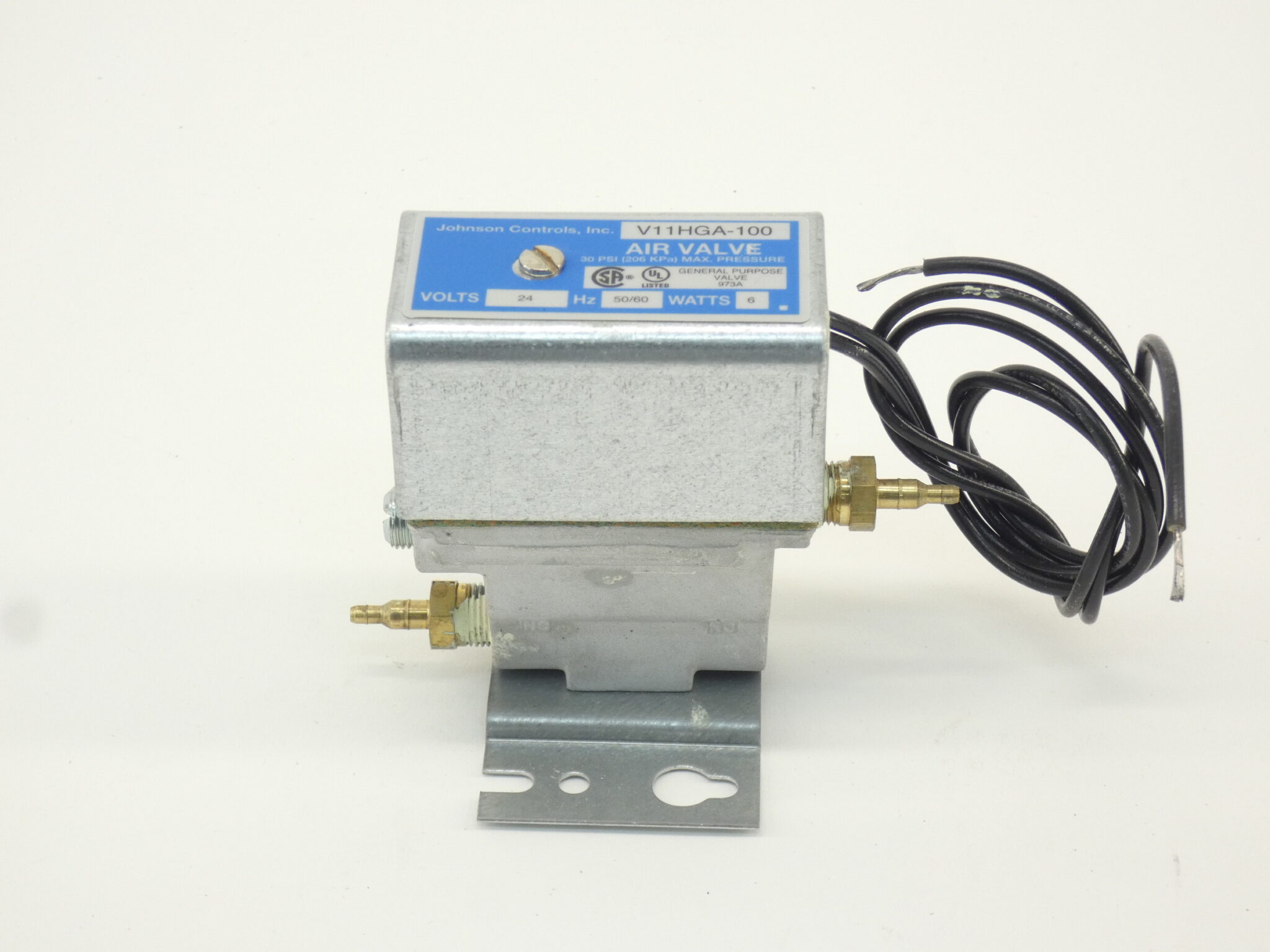 Johnson Controls V11HGA-100 Solenoid Air Valve, 3-Way, 24V, 30 PSI, 1/8 ...