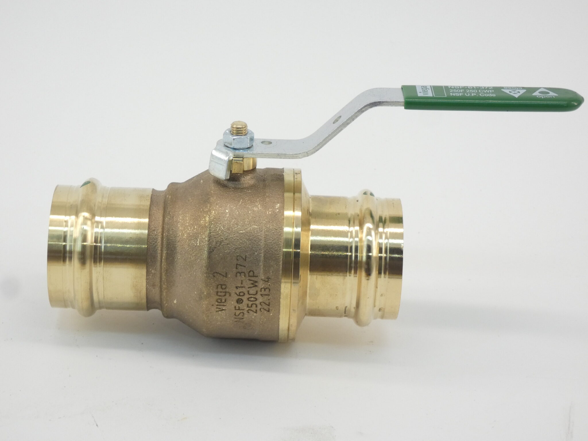 Viega 2″ NSF-61-372 Pro Press Bronze Ball Valve w/ Handle, 250CWP – GPM ...