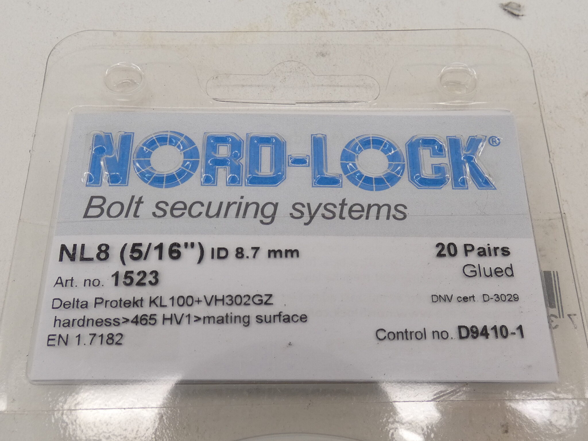 *Pack of 20* Nord-Lock 1523 NL8 Wedge Locking Washer 5/16″ – GPM Surplus
