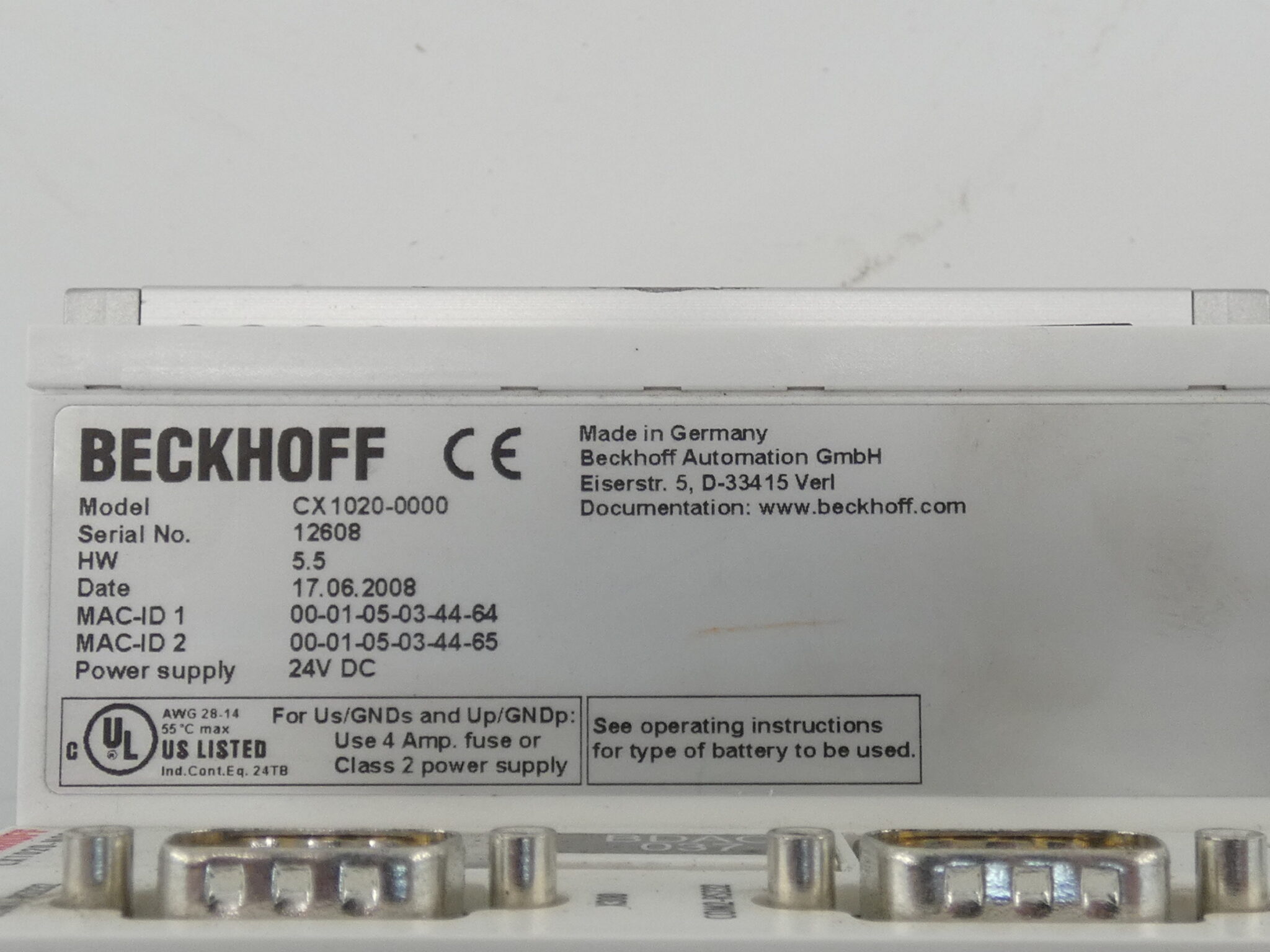 Beckhoff CX1020-0000 CPU Module CX1020-N030 CX1020-N000 CX1100-0002 ...