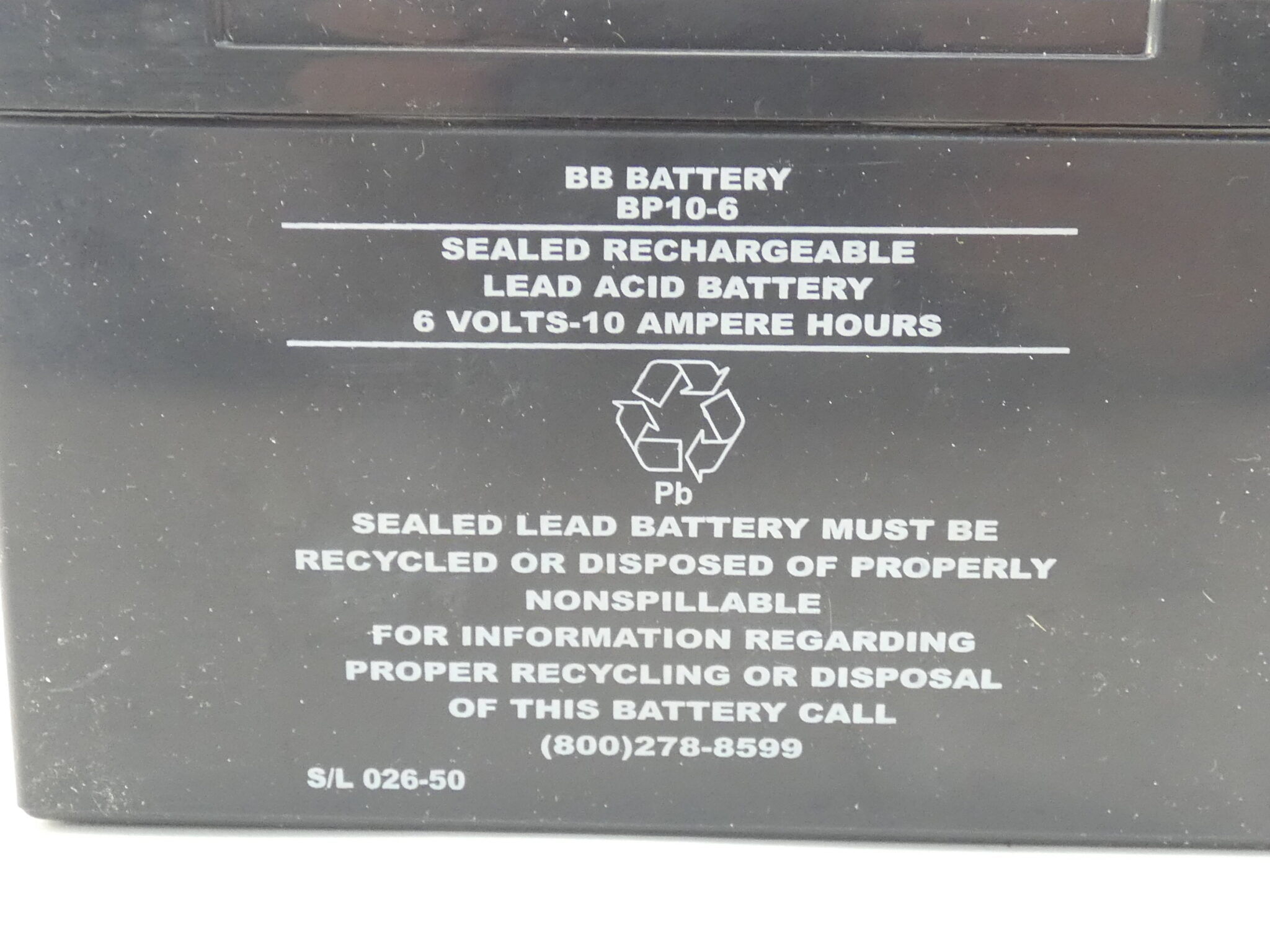 Cooper Lighting Sure-Lites 02650SP Emergency Battery 6V 10Ah – GPM Surplus