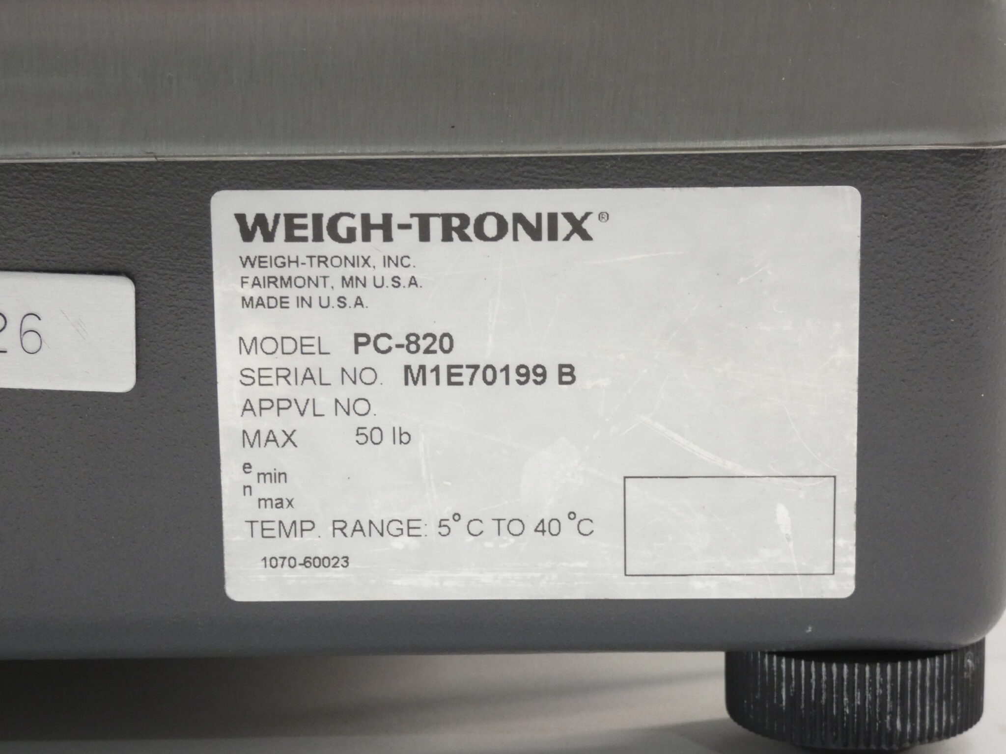 Weigh-Tronix PC-820 Scale 50 Lbs Quartzell – GPM Surplus