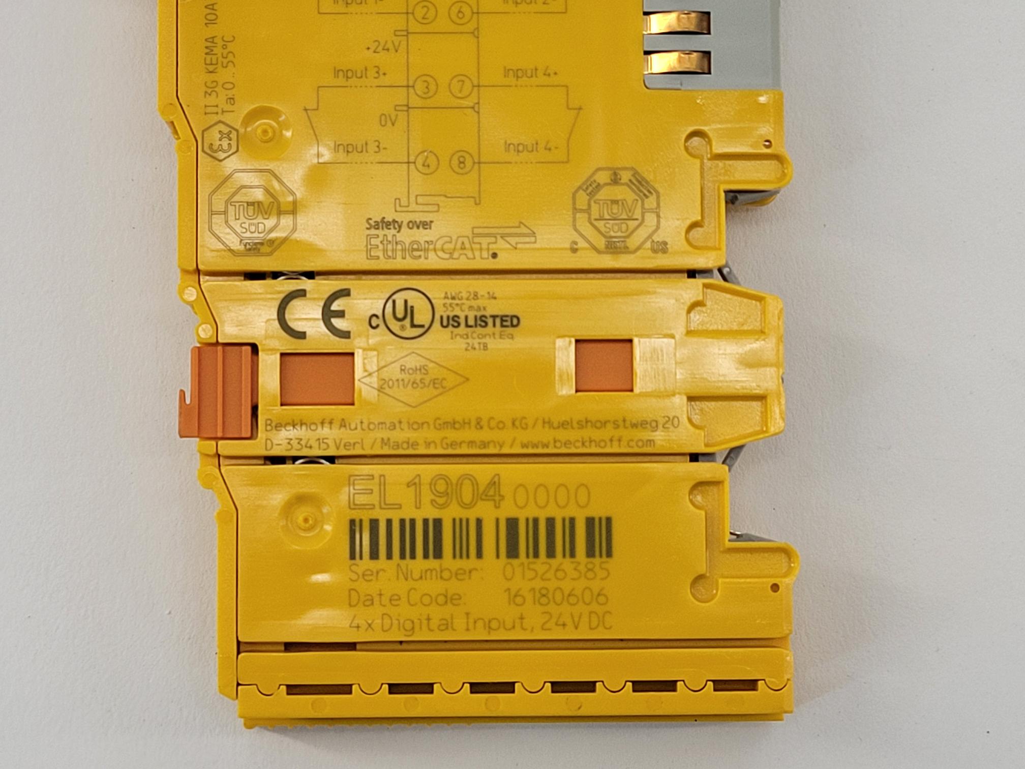 Beckhoff EL1904 4x Digital Input Module EtherCAT 24VDC – GPM Surplus