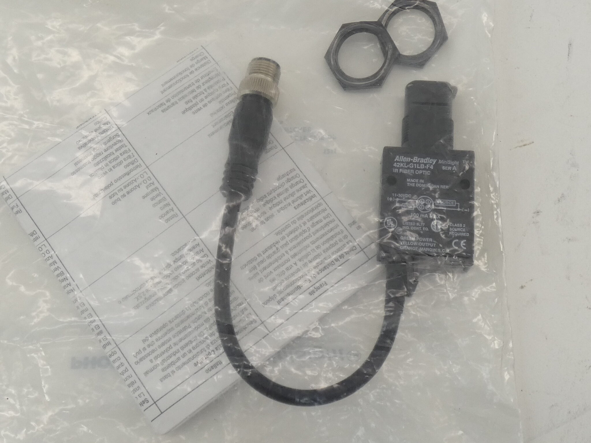 Allen-Bradley 42KL-G1LB-F4 Photoswitch Sensor Infrared Fiber Optic ...