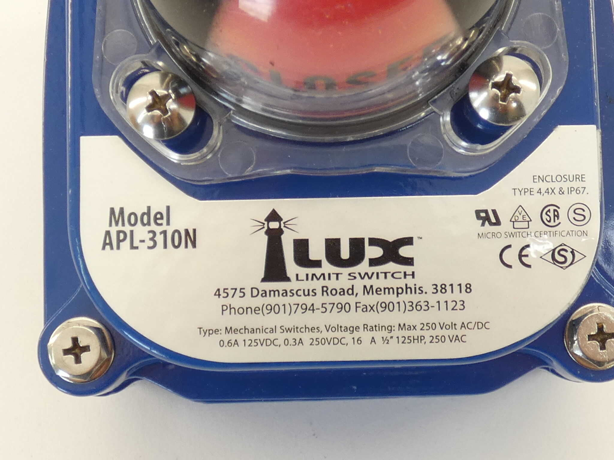 Lux APL-310N Limit Switch 250VAC Max NPT 1/2″ – GPM Surplus