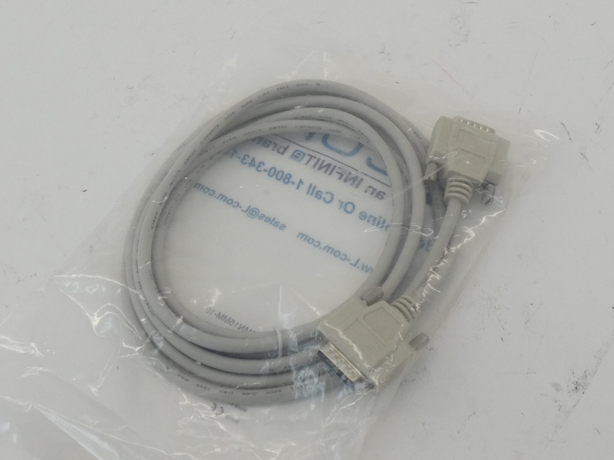 L-Com CSMN15MM-10 10′ Deluxe Molded D-Sub Male to Male Cable – GPM Surplus