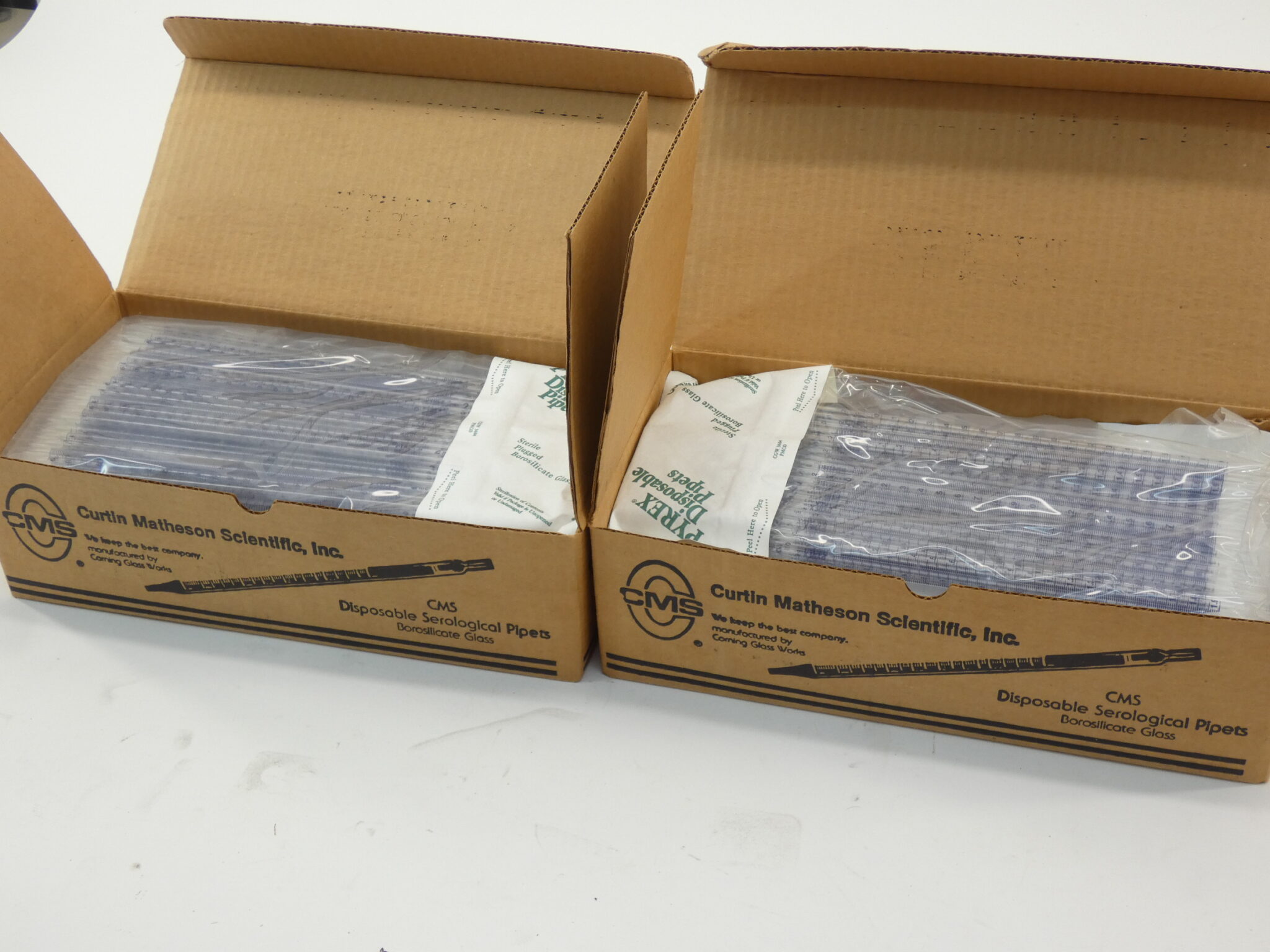 *Lot of 1000* CMS Corning Pyrex Disposable Pipet 2mL 1/100 Serological ...