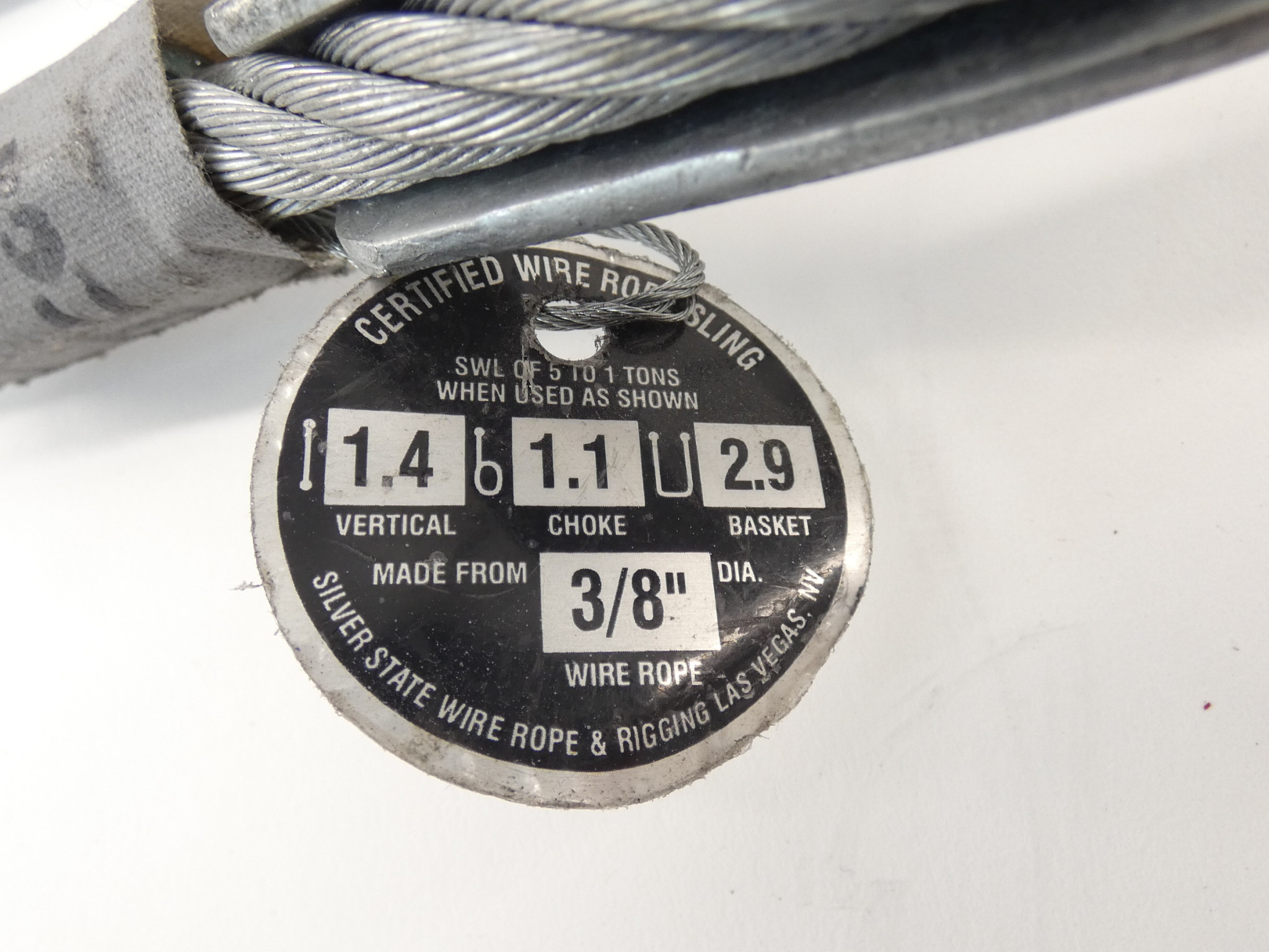 Silver State Wire Rope & Rigging 3/8″ Wire Rope – GPM Surplus