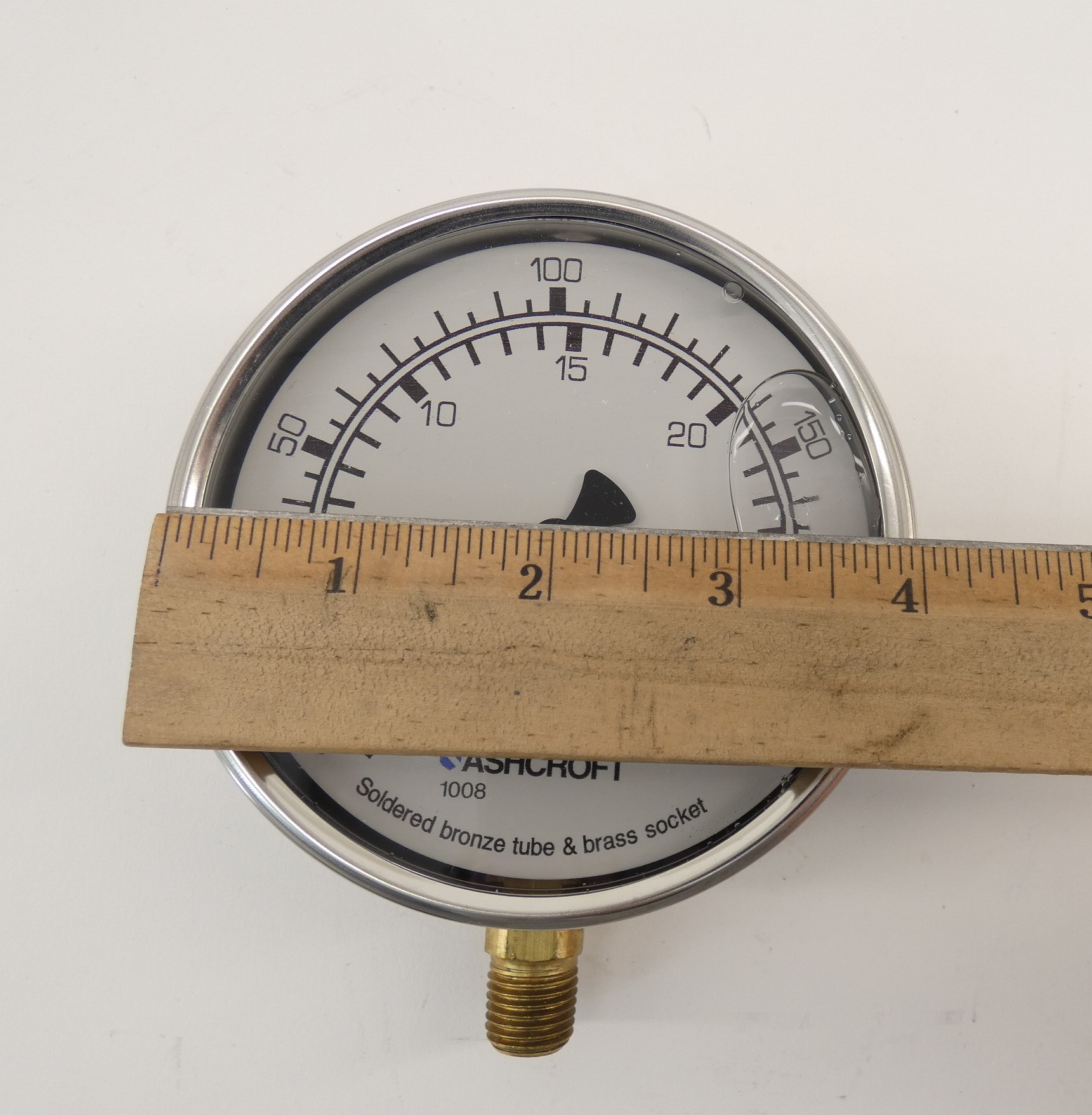 Ashcroft 10-1008-A-02L-30#-BCB Liquid Filled Pressure Gauge 0-30PSI 0 ...