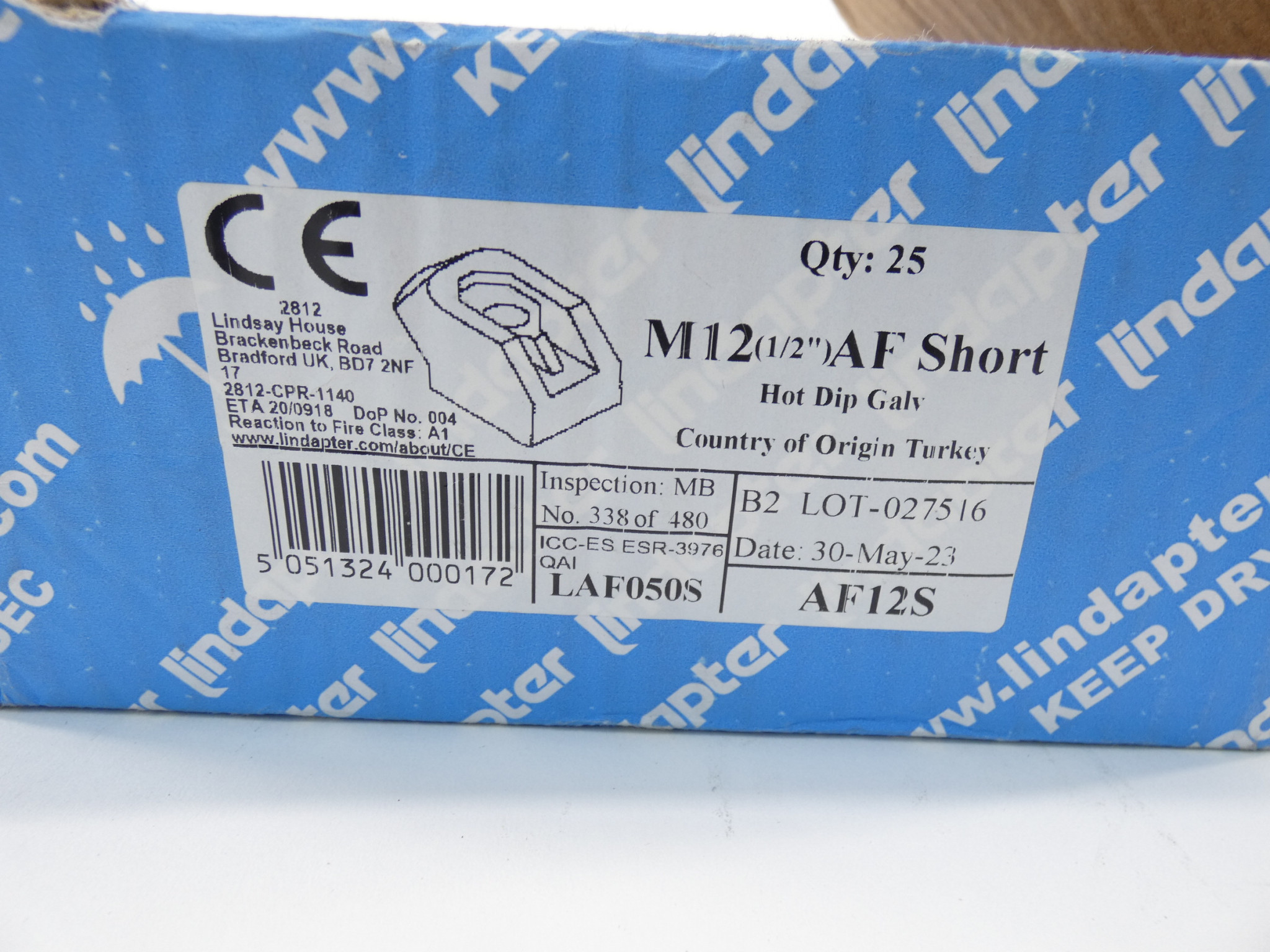 *Lot of 9* Lindapter LAF050S AF12S M12 1/2″ AF Short High Friction ...