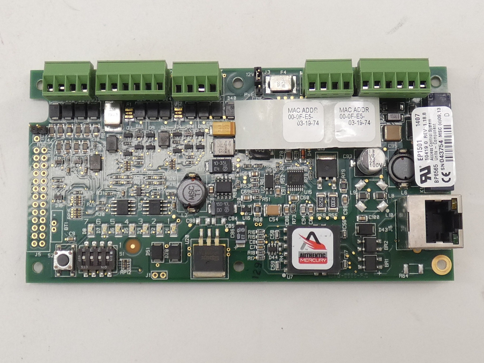Authentic Mercury EP1501 Access Controller System Unit Rev 1.18.8 – GPM ...