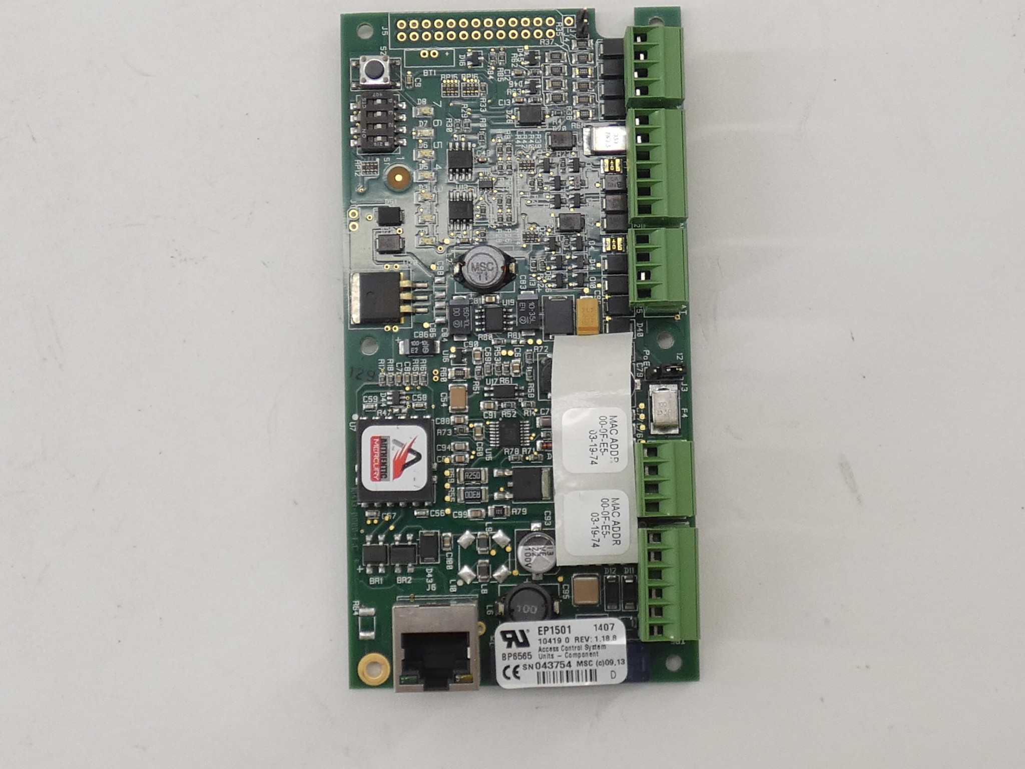 Authentic Mercury EP1501 Access Controller System Unit Rev 1.18.8 – GPM ...