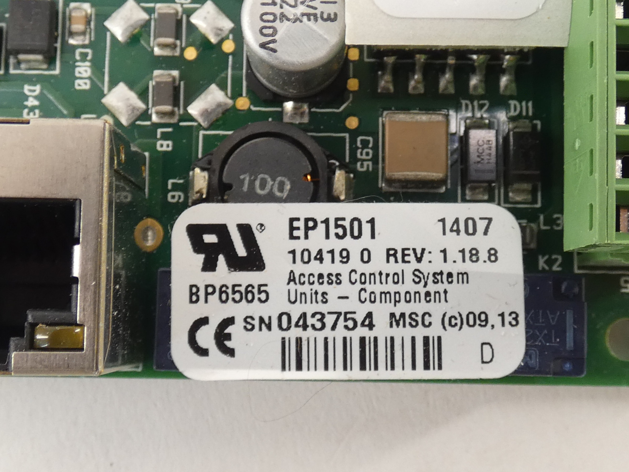 Authentic Mercury EP1501 Access Controller System Unit Rev 1.18.8 – GPM ...