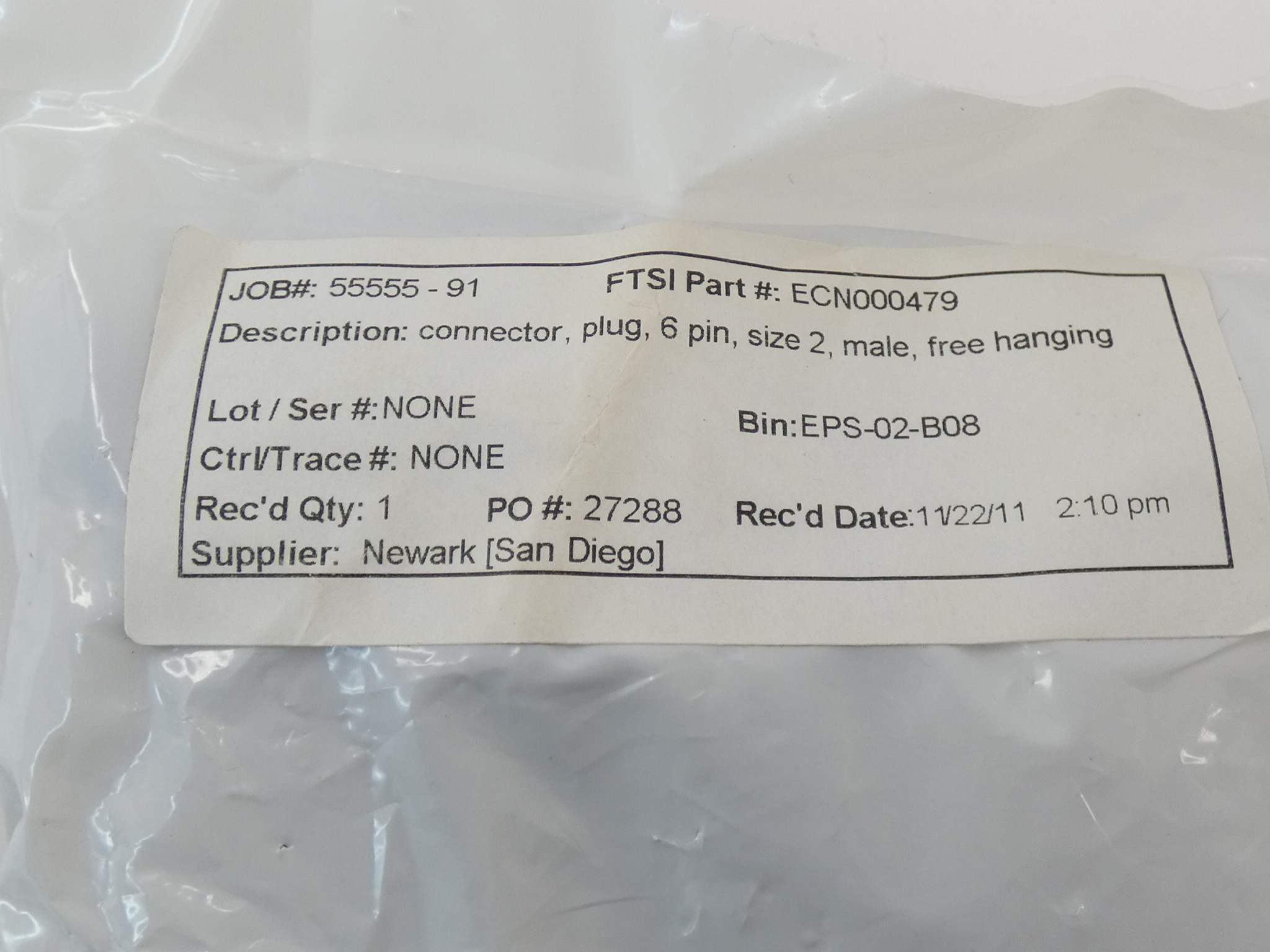 *Lot of 2* Amphenol C016 20I005 103 2 Male Cable Connector – GPM Surplus