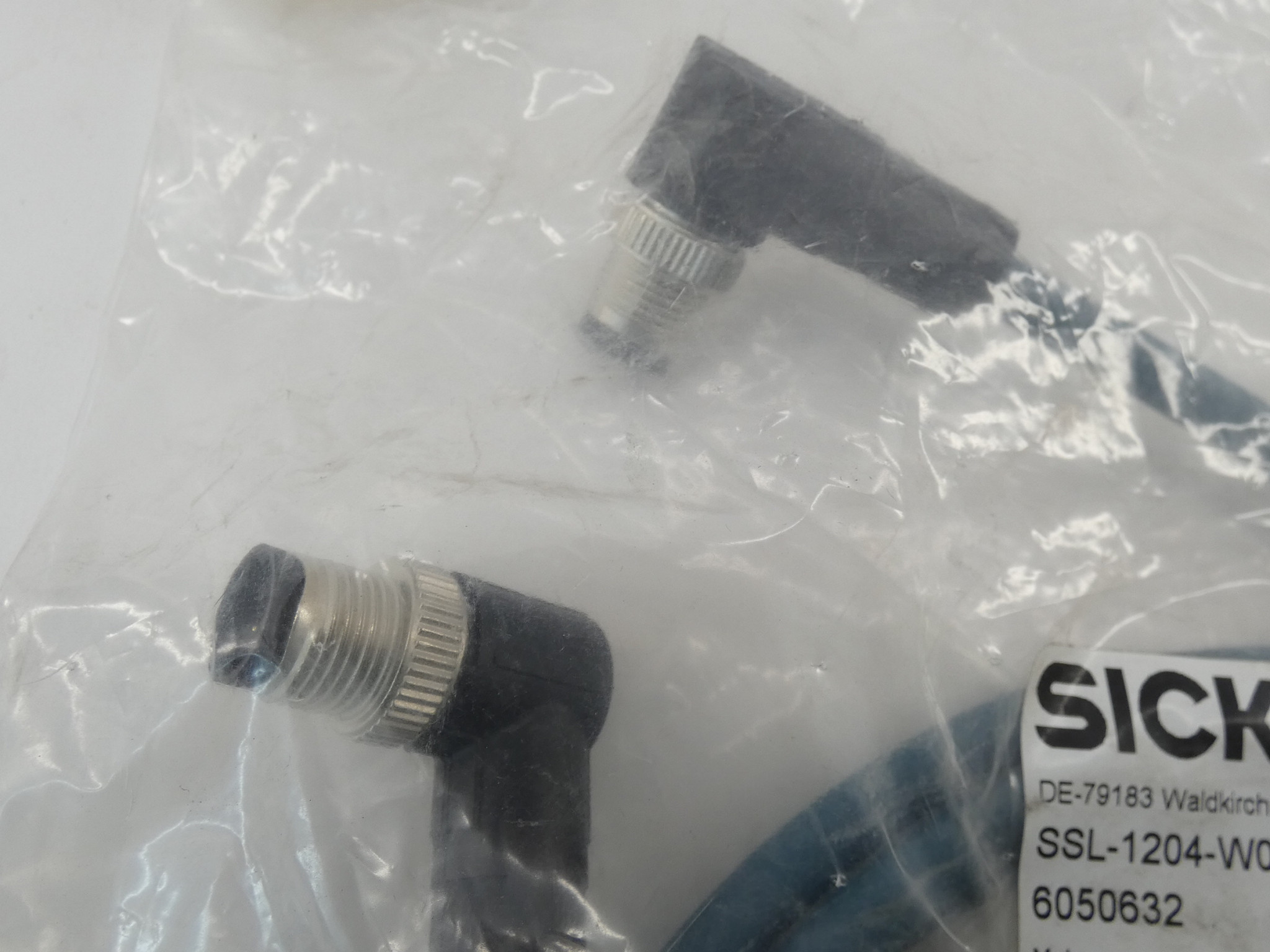 Sick SSL-1204-W02ME Male Ethernet Connector Cable Angled 2M M12 4-Pin ...