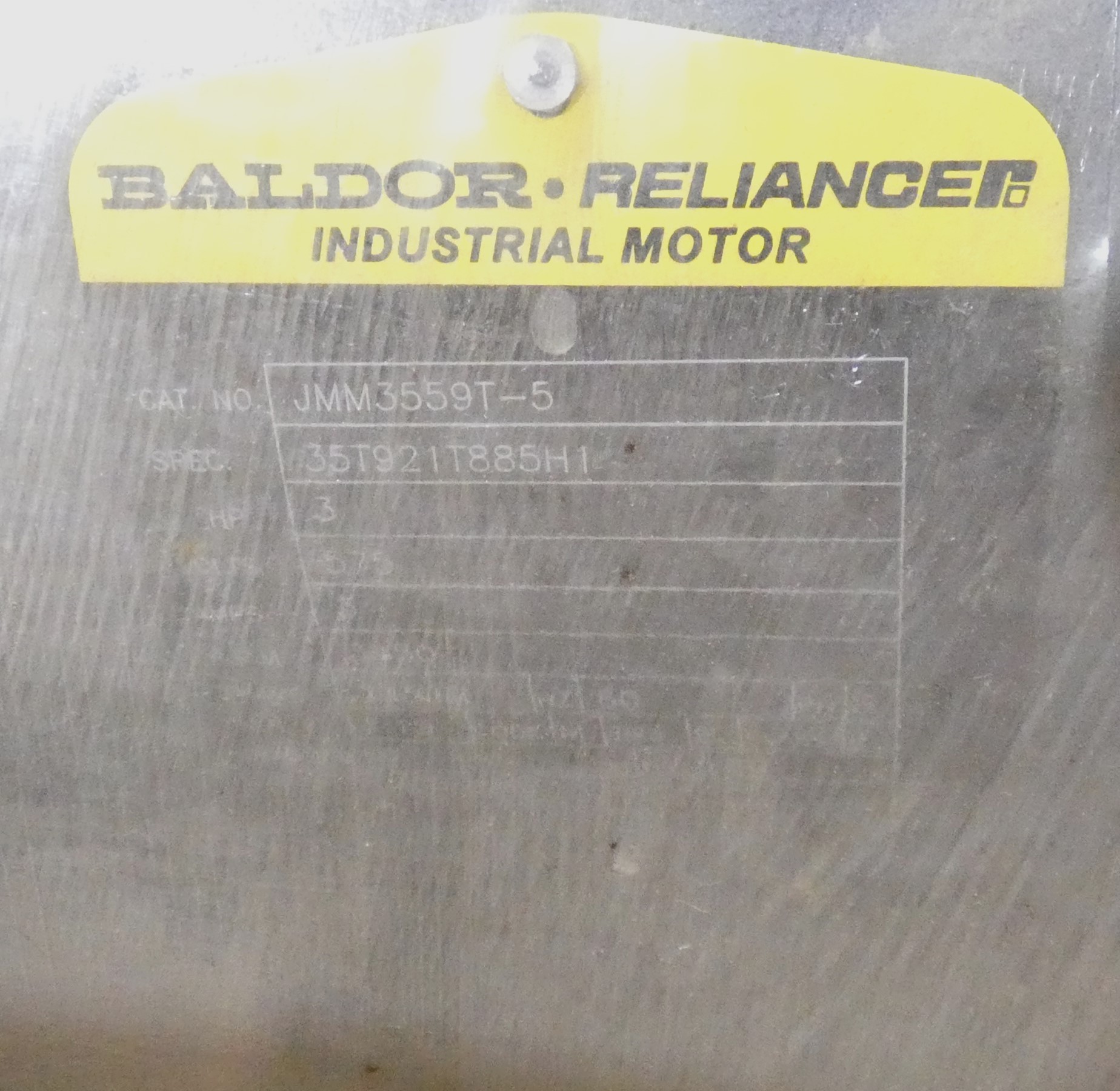 3HP Dodge Reliance Baldor JMM3559T-5 Pump Motor 575V 3450RPM 145JM ...