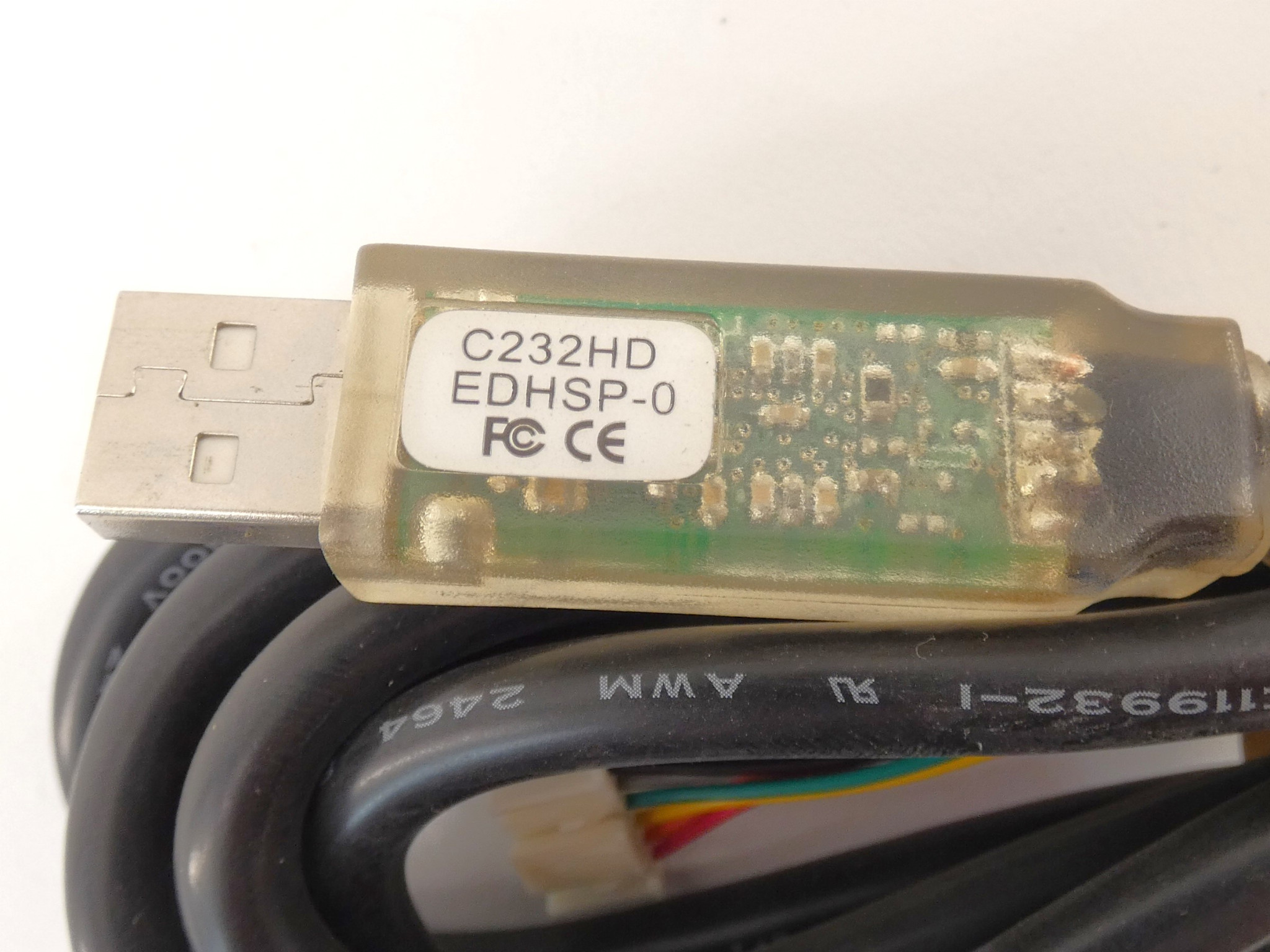 C232HD-EDHSP-0 USB Adapter Cable E119932-1 300V 24AWG VW-1 LL84201 ...