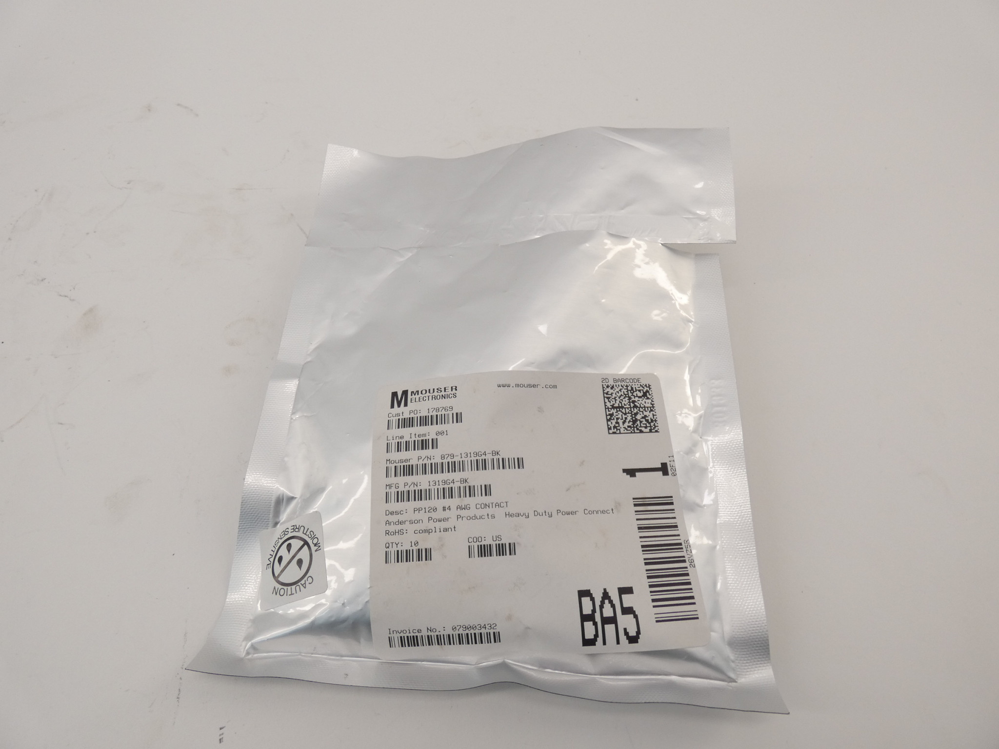 *Lot of 10* Anderson Power 1319G4-BK PP120 4AWG Heavy Duty Power ...