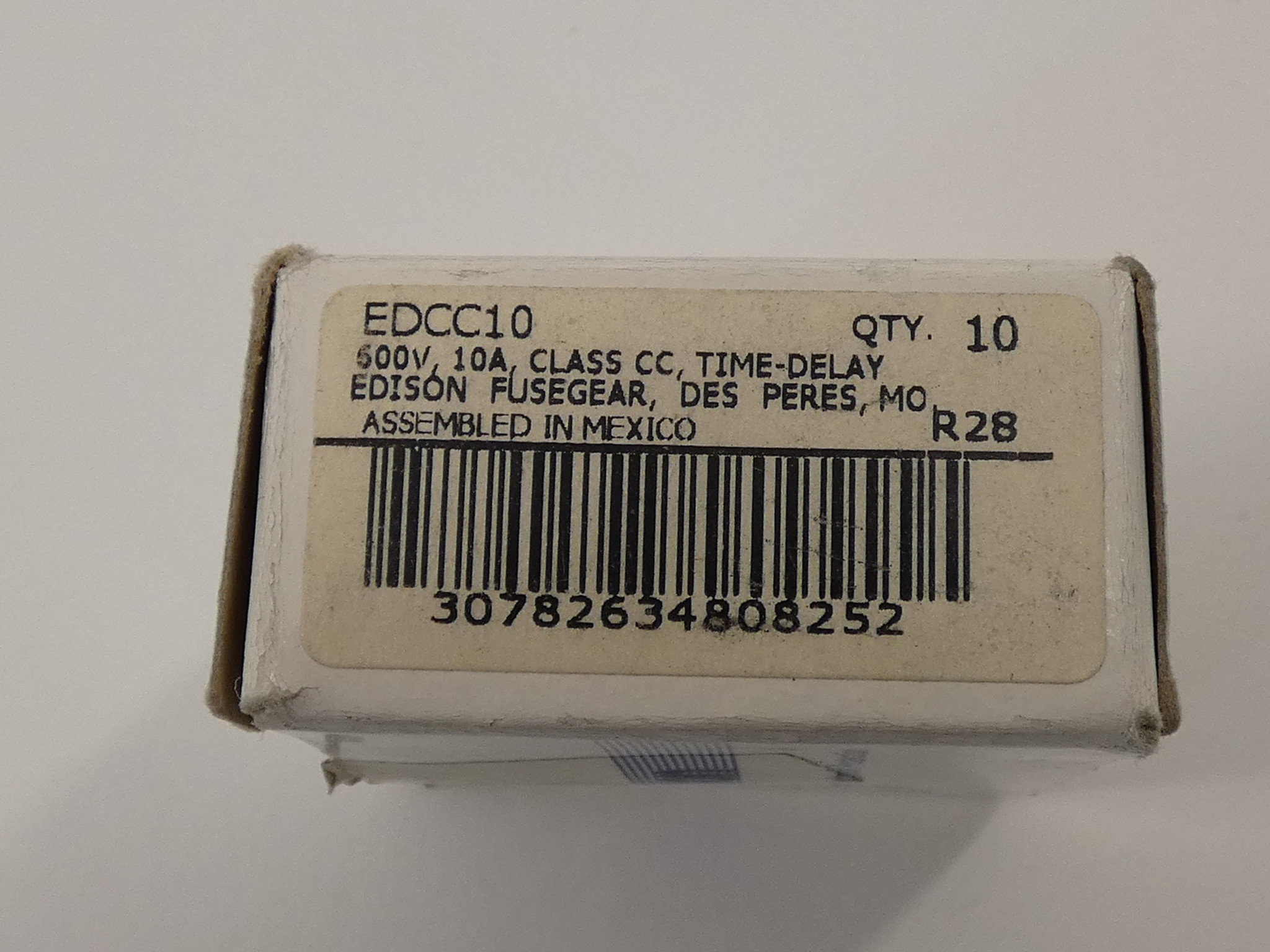 *Lot of 10* Edison EDCC10 Time Delay Fuse 600V 10A – GPM Surplus