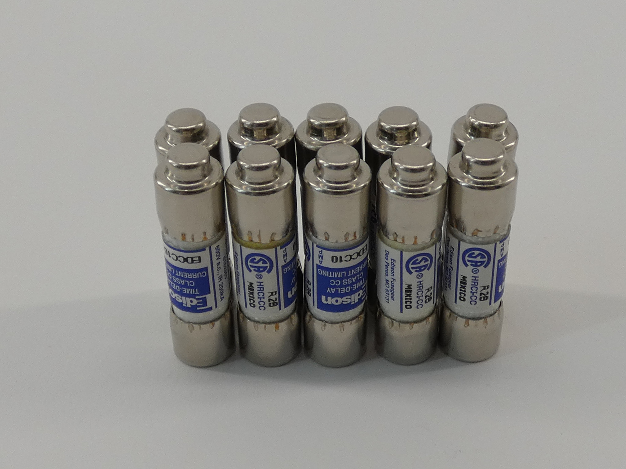 *Lot of 10* Edison EDCC10 Time Delay Fuse 600V 10A – GPM Surplus