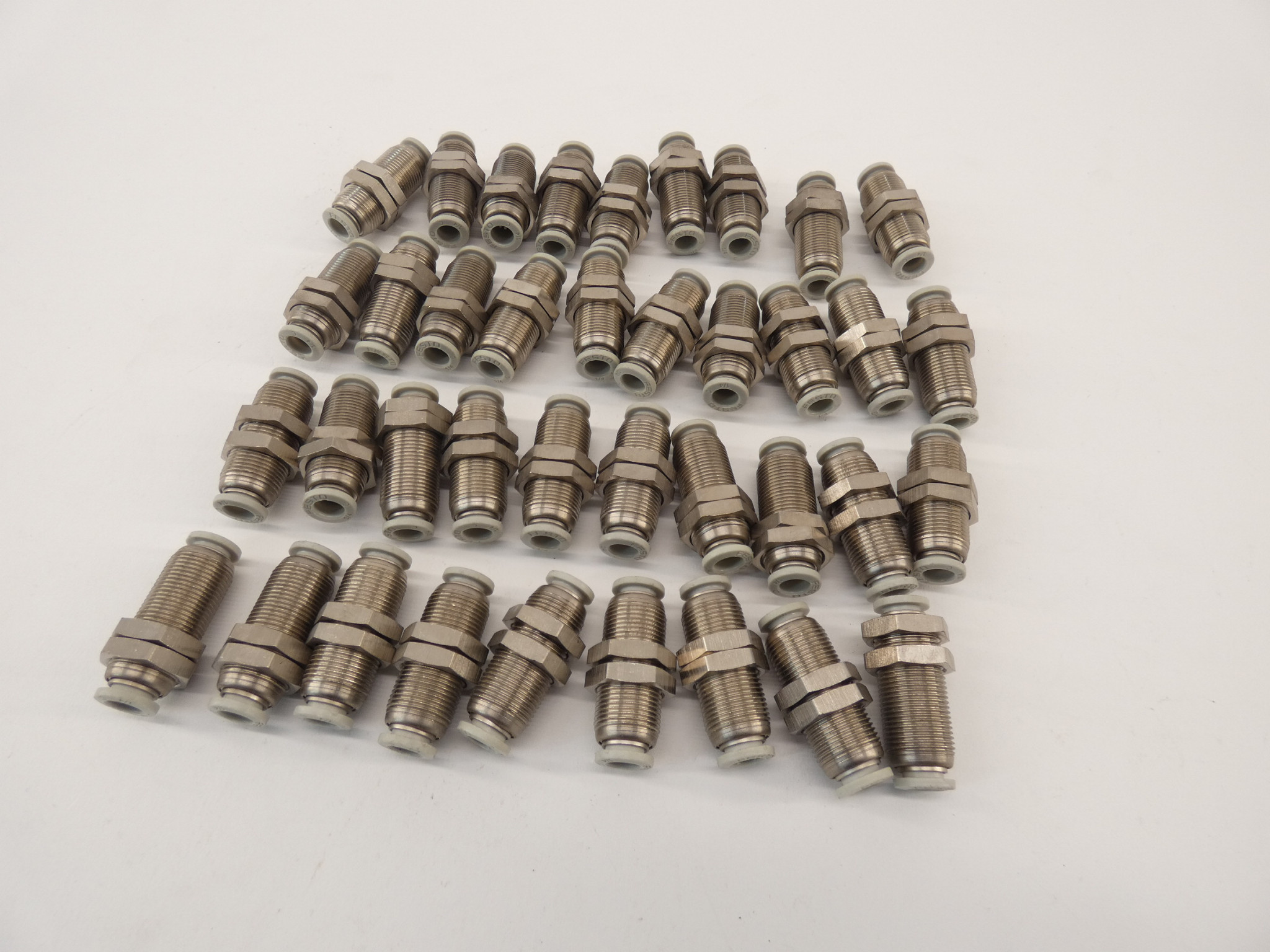 *Lot of 38* Festo Straight Pneumatic Air Bulkhead Fitting 1/4″ Bore ...