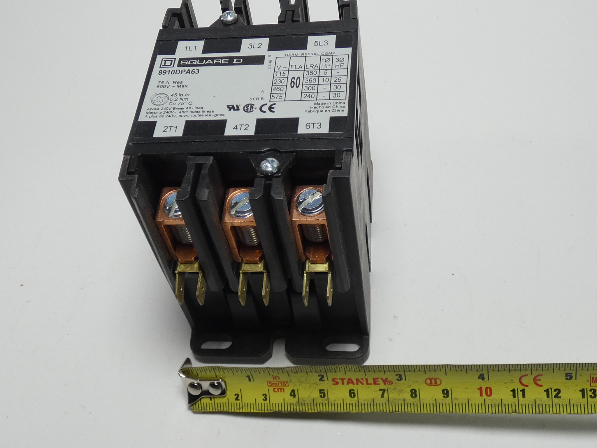 Square D 8910DPA63V02 Definite Purpose Contactor 110/120V 3P – GPM Surplus
