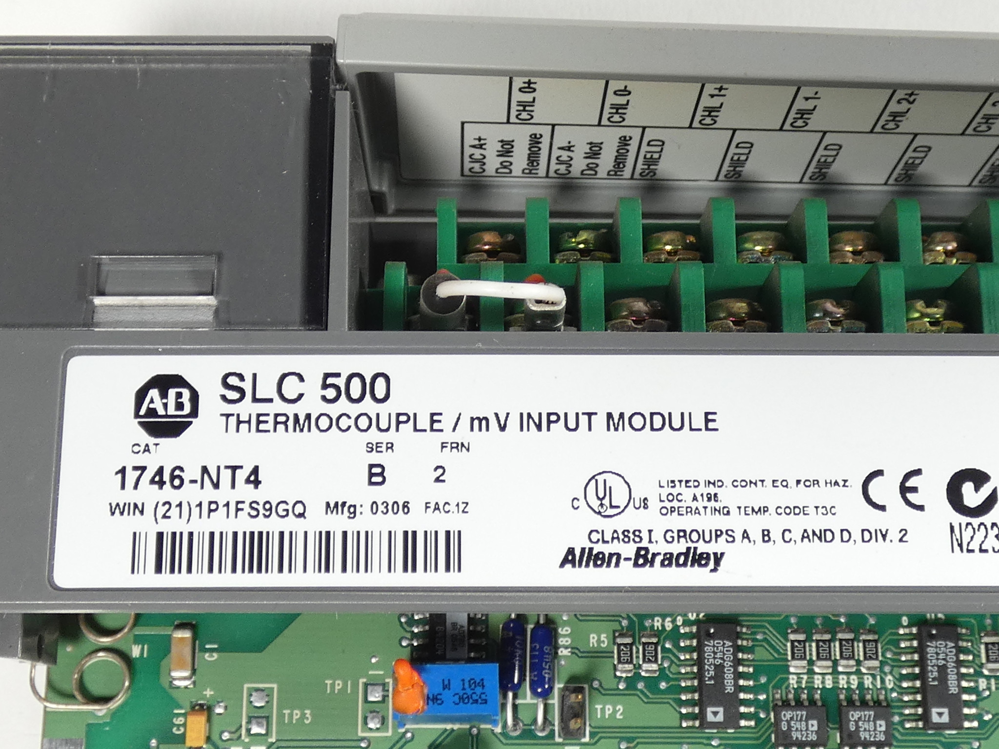 Allen-Bradley 1746-NT4 SLC 500 Thermocouple / mV Input Module Ser.B ...