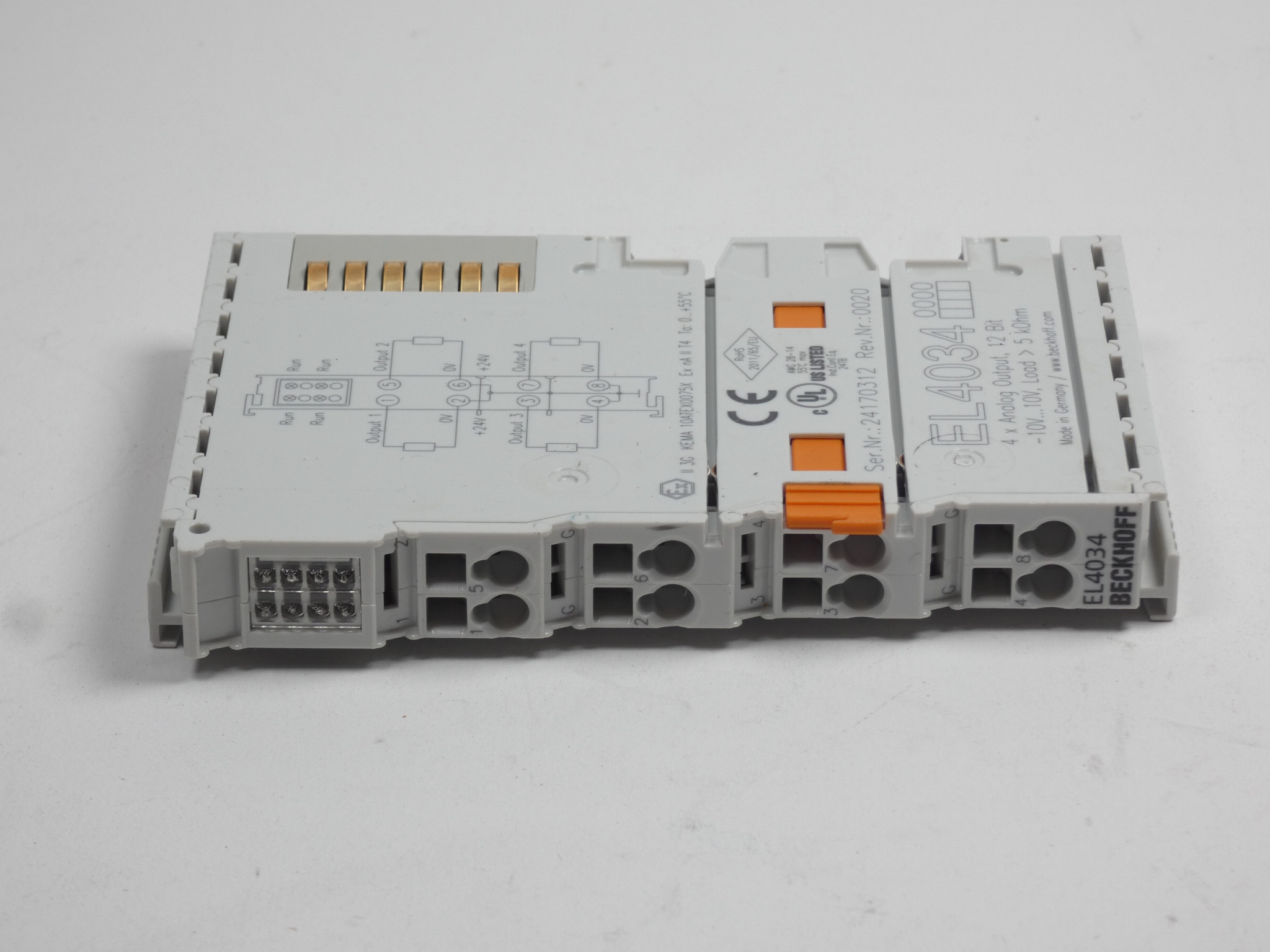 Beckhoff EL4034 Terminal 4x Analog Output Module Terminal 12-Bit – GPM ...