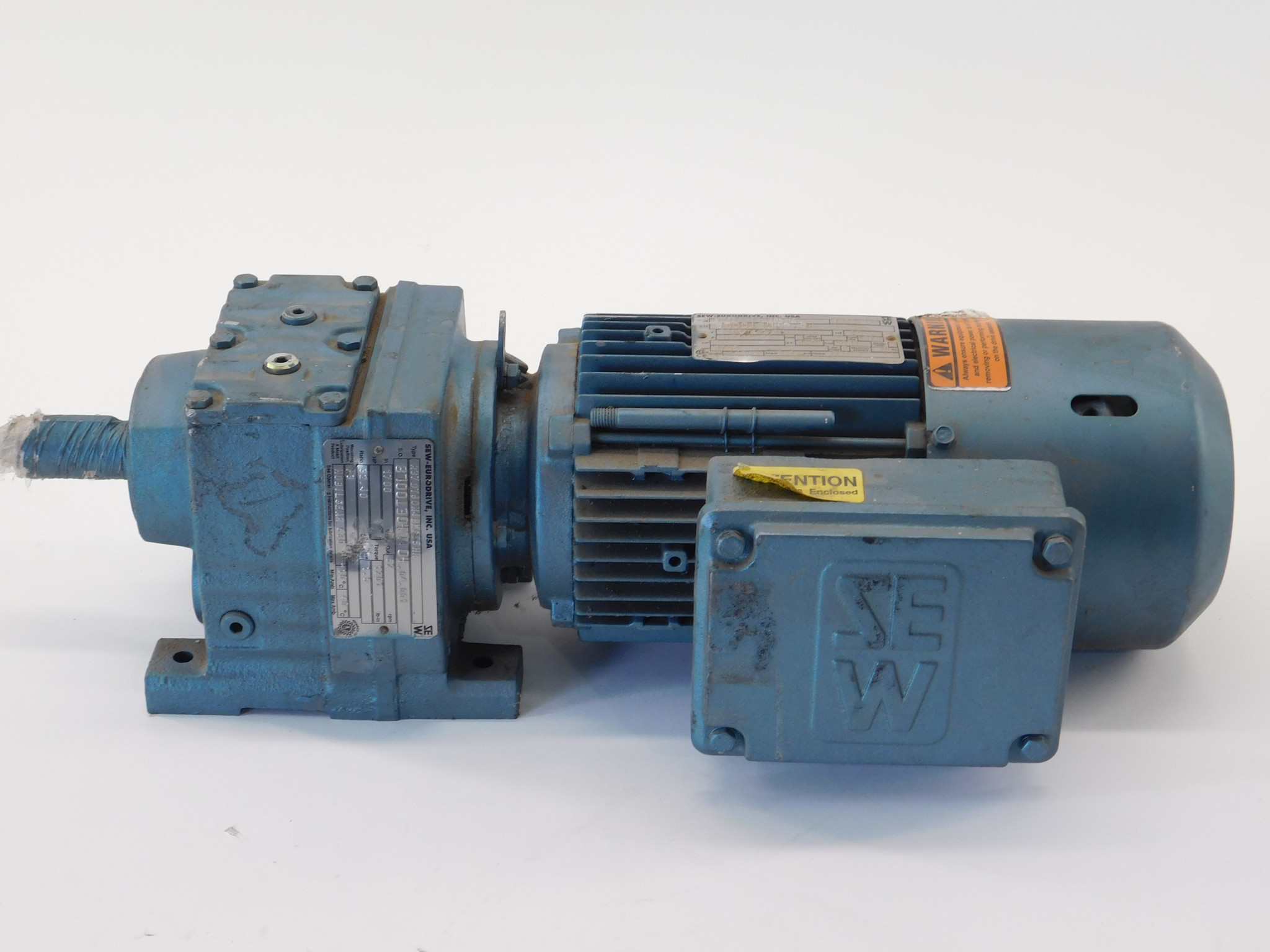 1HP Sew-Eurodrive DFT80N4BM605HR Gear Motor w/ 32.4:1 Sew Eurodrive ...
