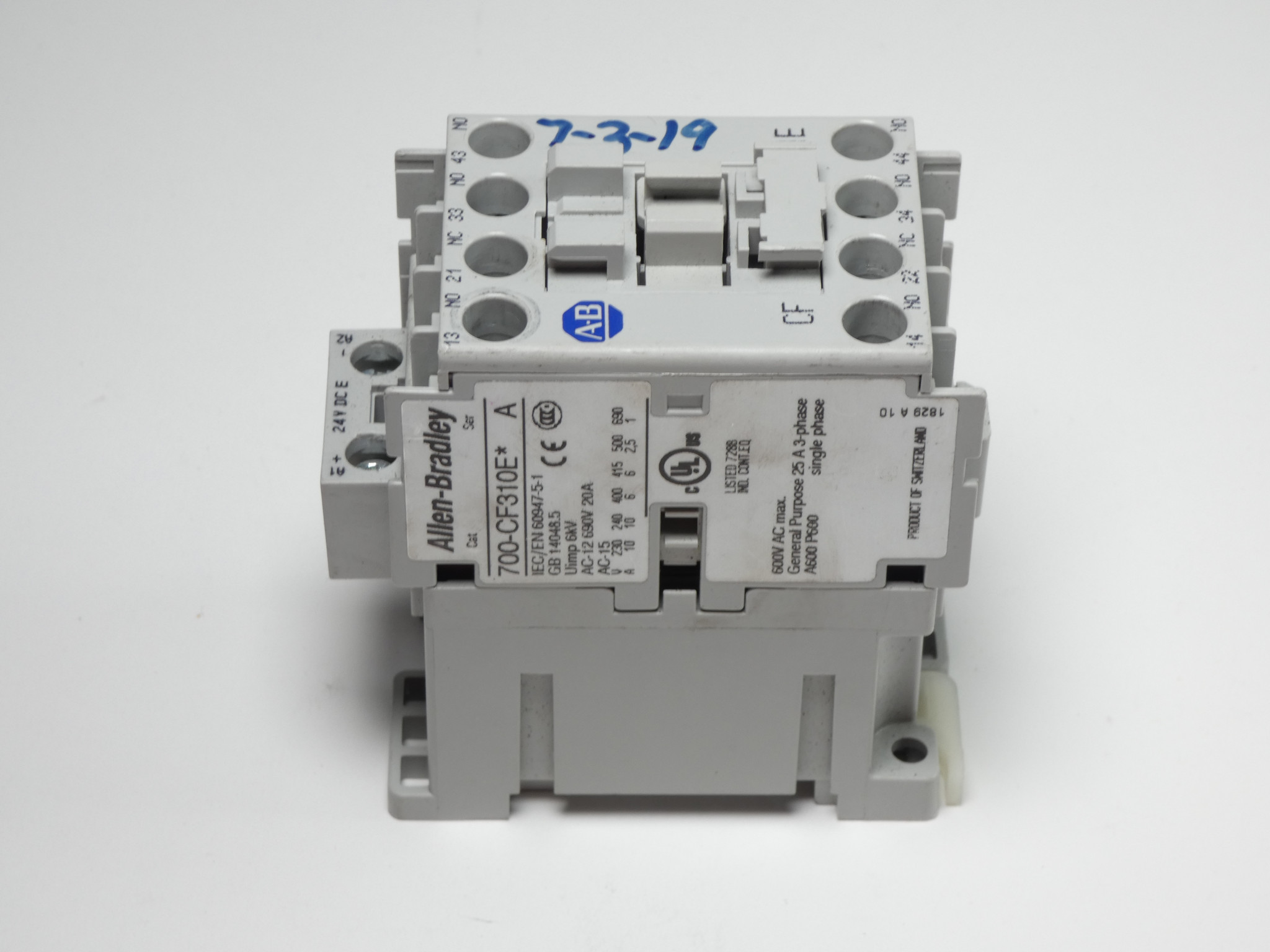 Allen-Bradley 700-CF310E Safety Control Relay 600VAC 24VDC Coil Ser.A ...