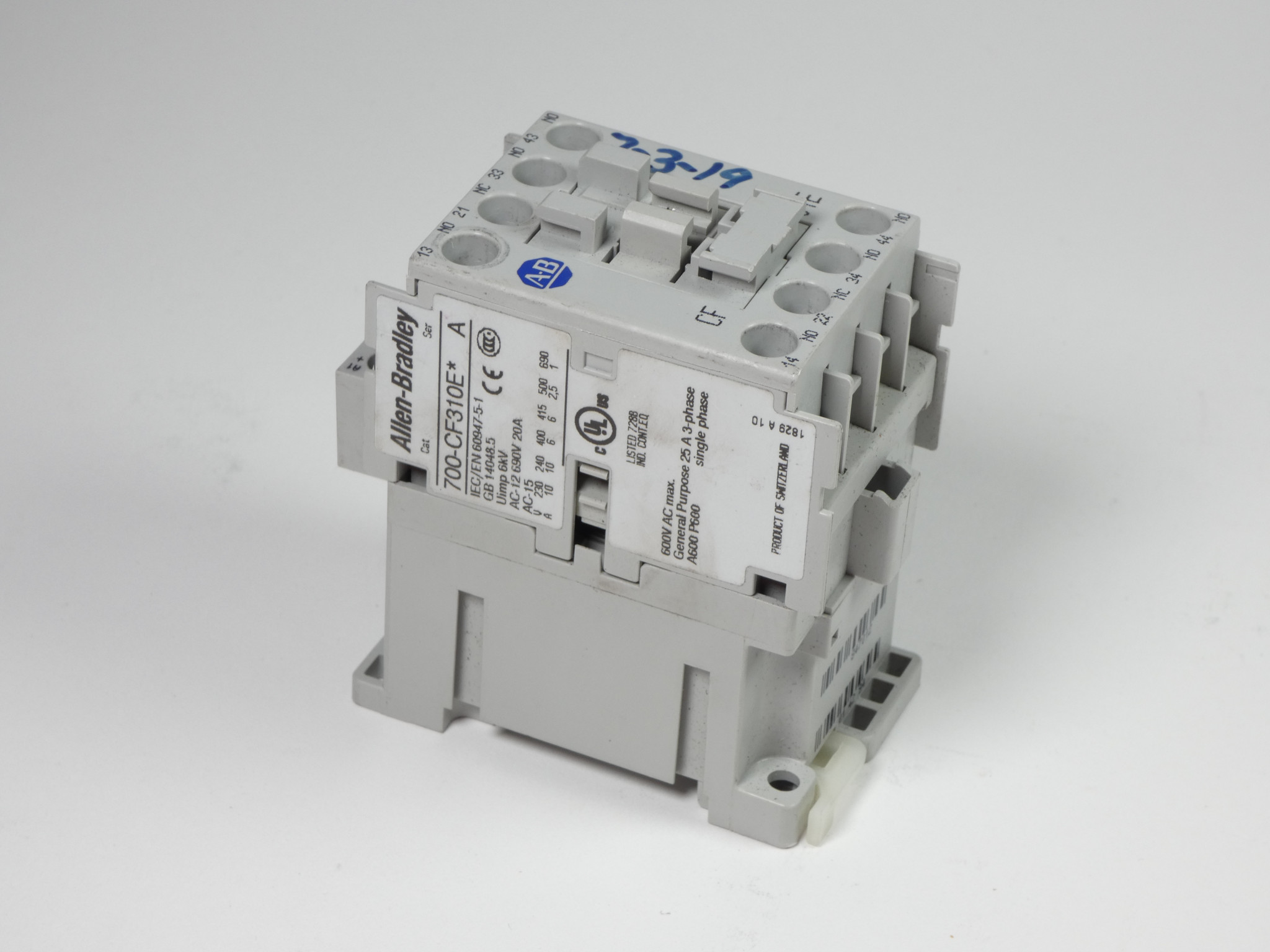 Allen-Bradley 700-CF310E Safety Control Relay 600VAC 24VDC Coil Ser.A ...
