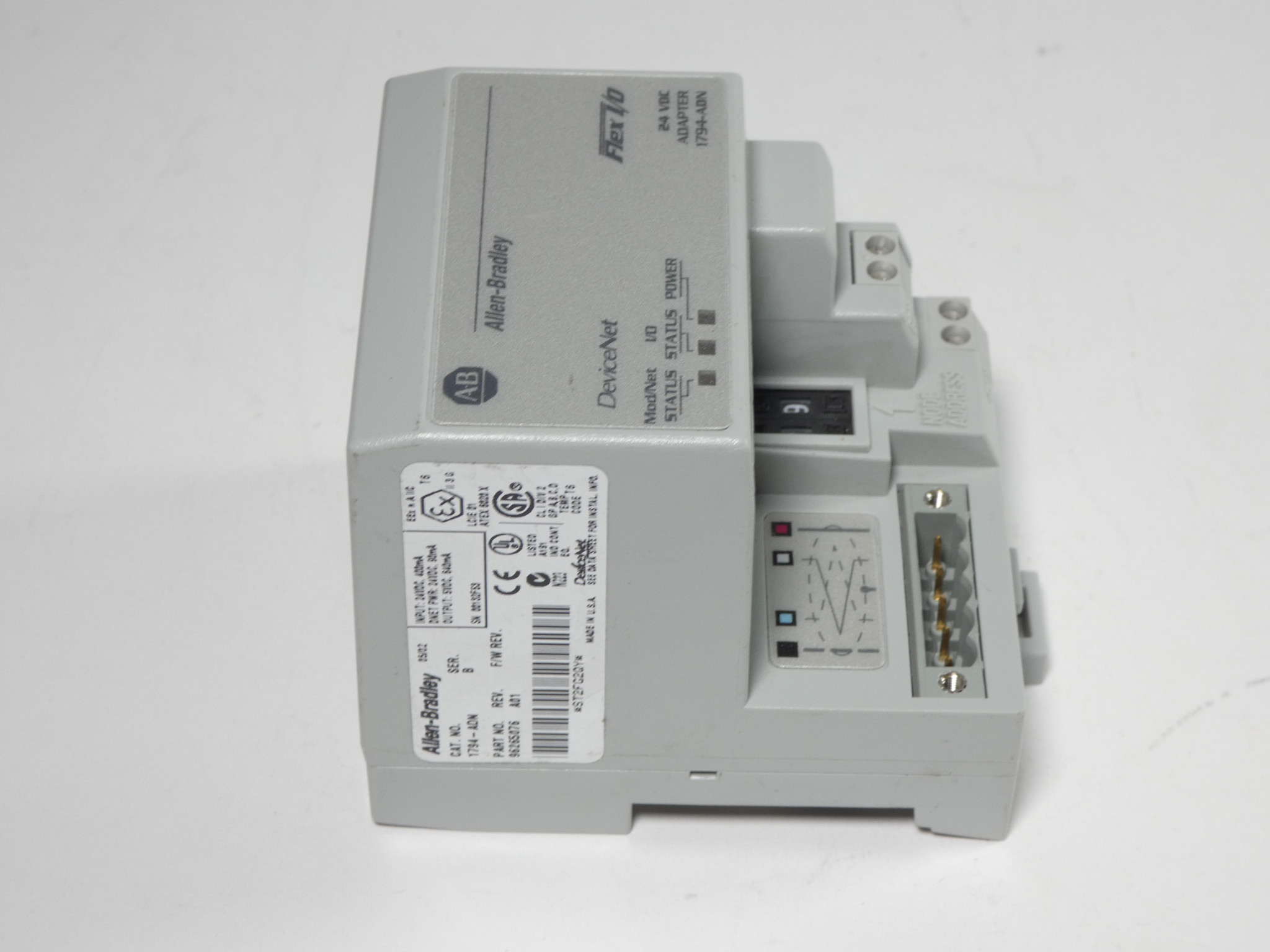 Allen-Bradley 96265076 1794-ADN FLEX I/O DeviceNet Adapter Module 24VDC ...