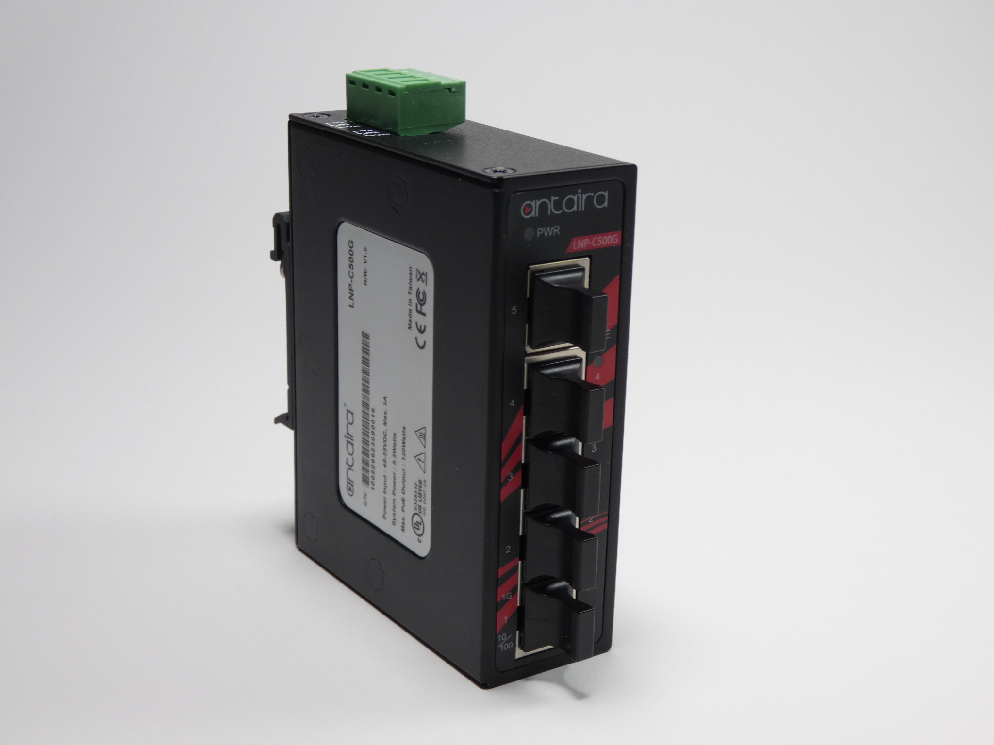 Antaira LNP-C500G Industrial EtherNet Switch 4-Port 48-55VDC 5.5W – GPM ...