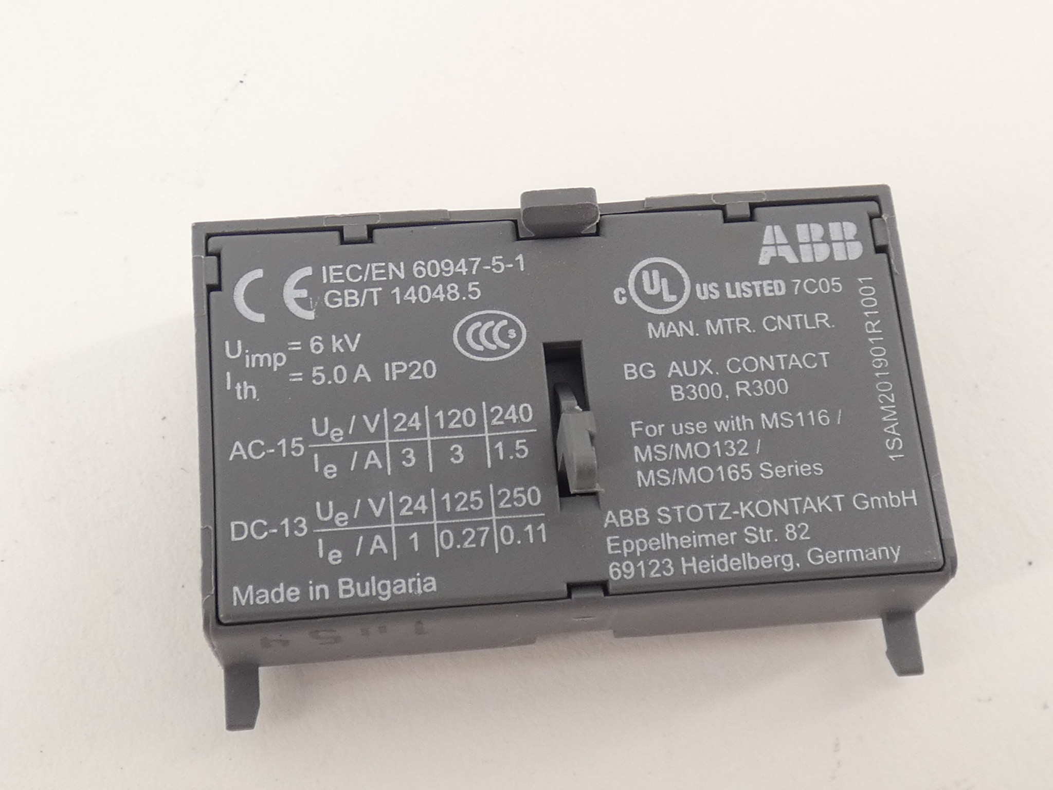*Box of 6* ABB 1SAM201901R1001 HKF1-11 IP20 Auxiliary Contact – GPM Surplus