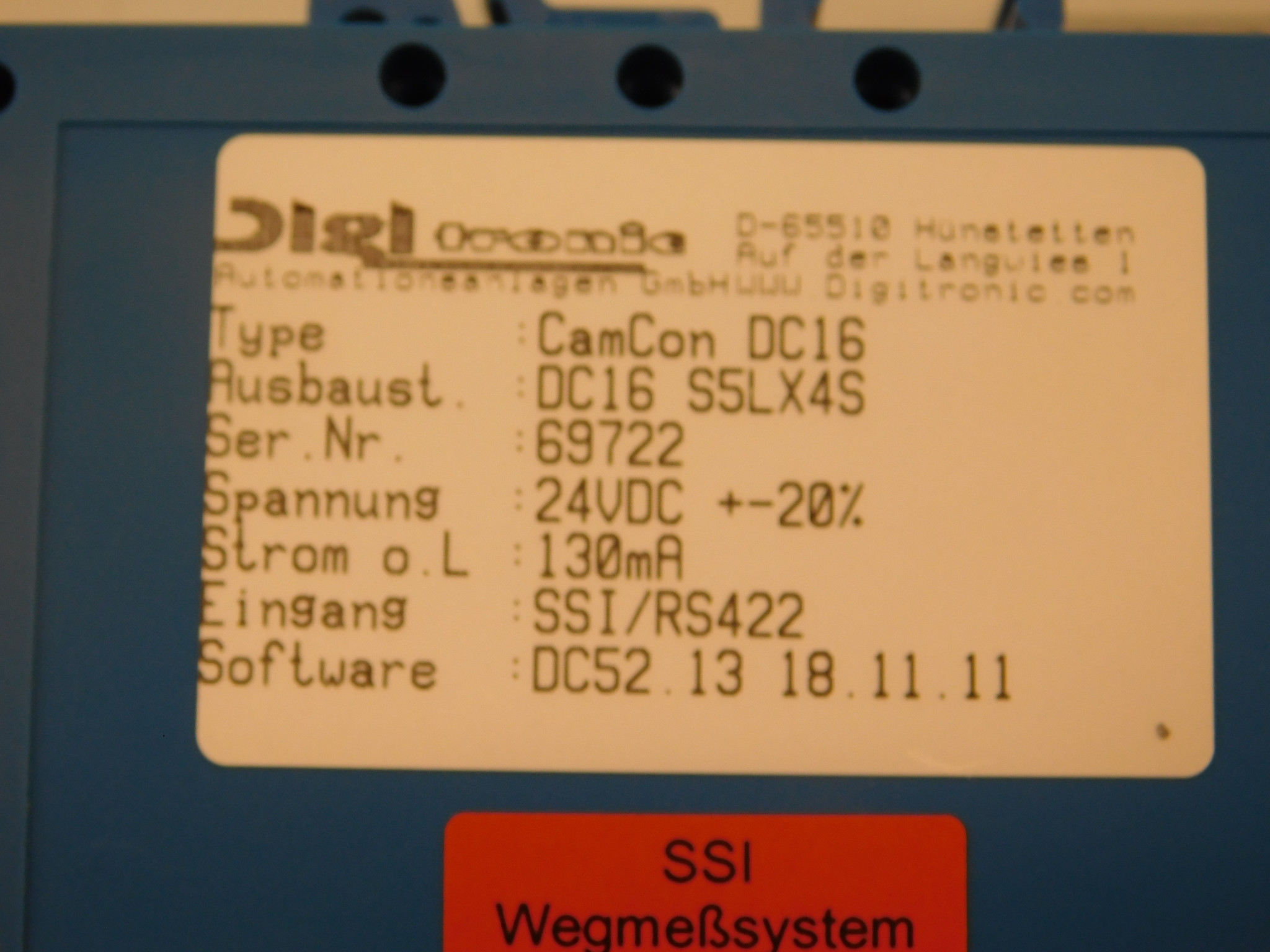 Digitronic DC16 S5LX4S CamCon Module 24VDC – GPM Surplus
