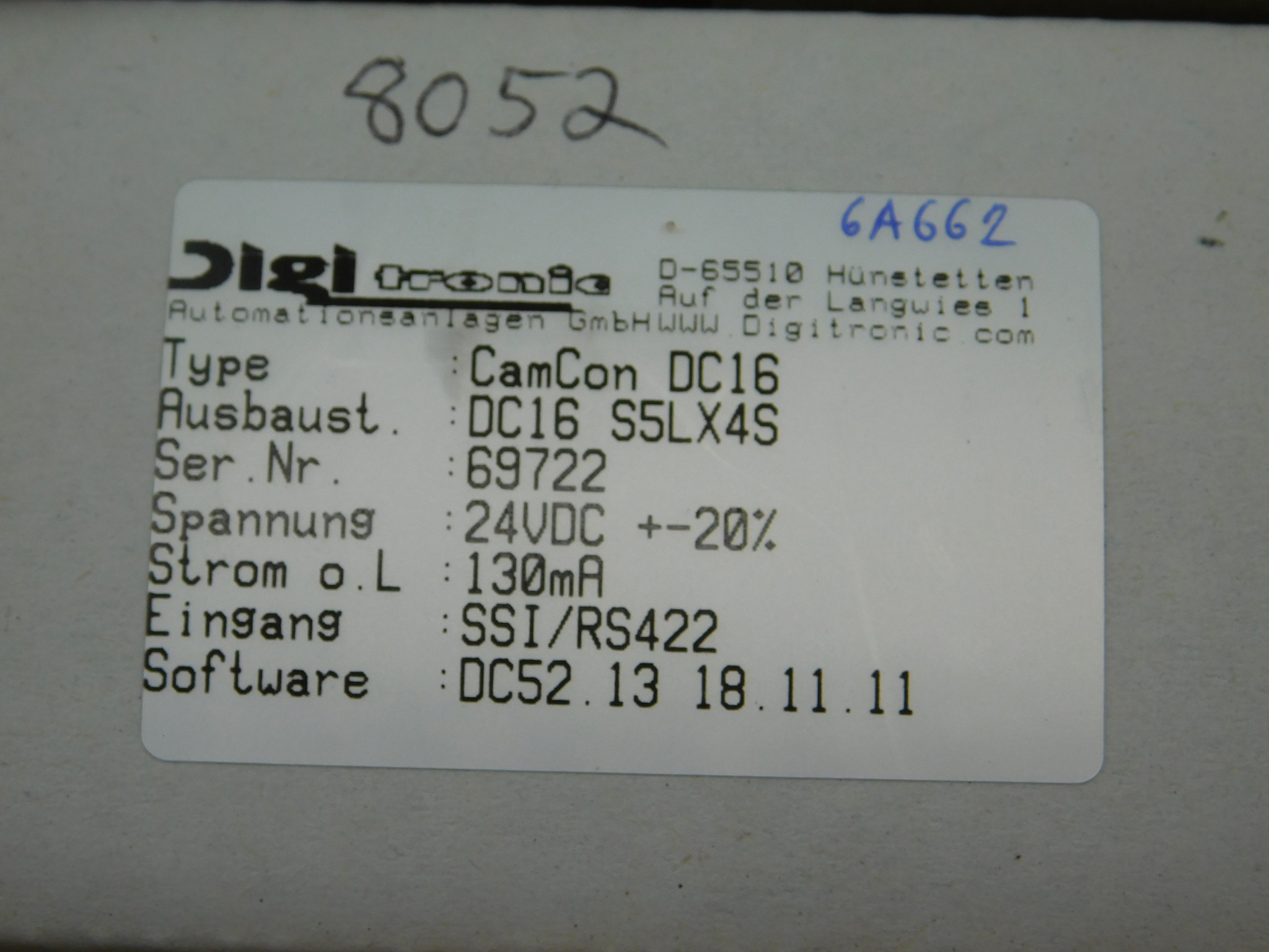 Digitronic DC16 S5LX4S CamCon Module 24VDC – GPM Surplus